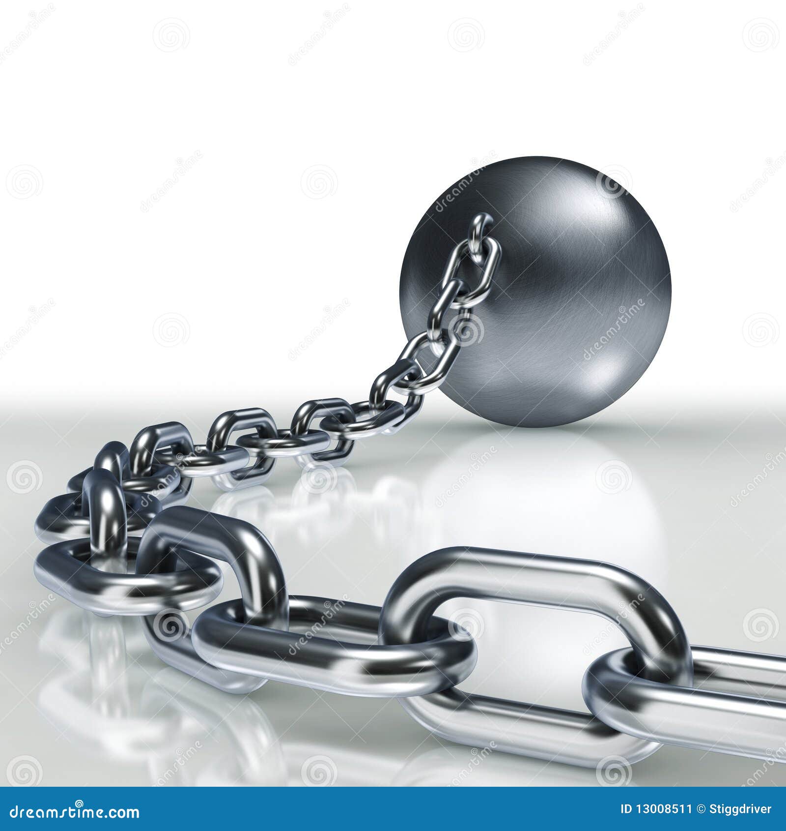 Ball and chain stock illustration. Illustration of punish - 13008511