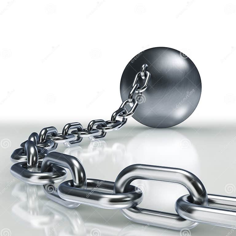 Ball and chain stock illustration. Illustration of punish - 13008511