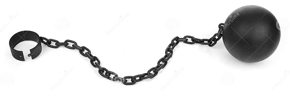 Ball and chain stock photo. Image of bondage, shackle - 1327142