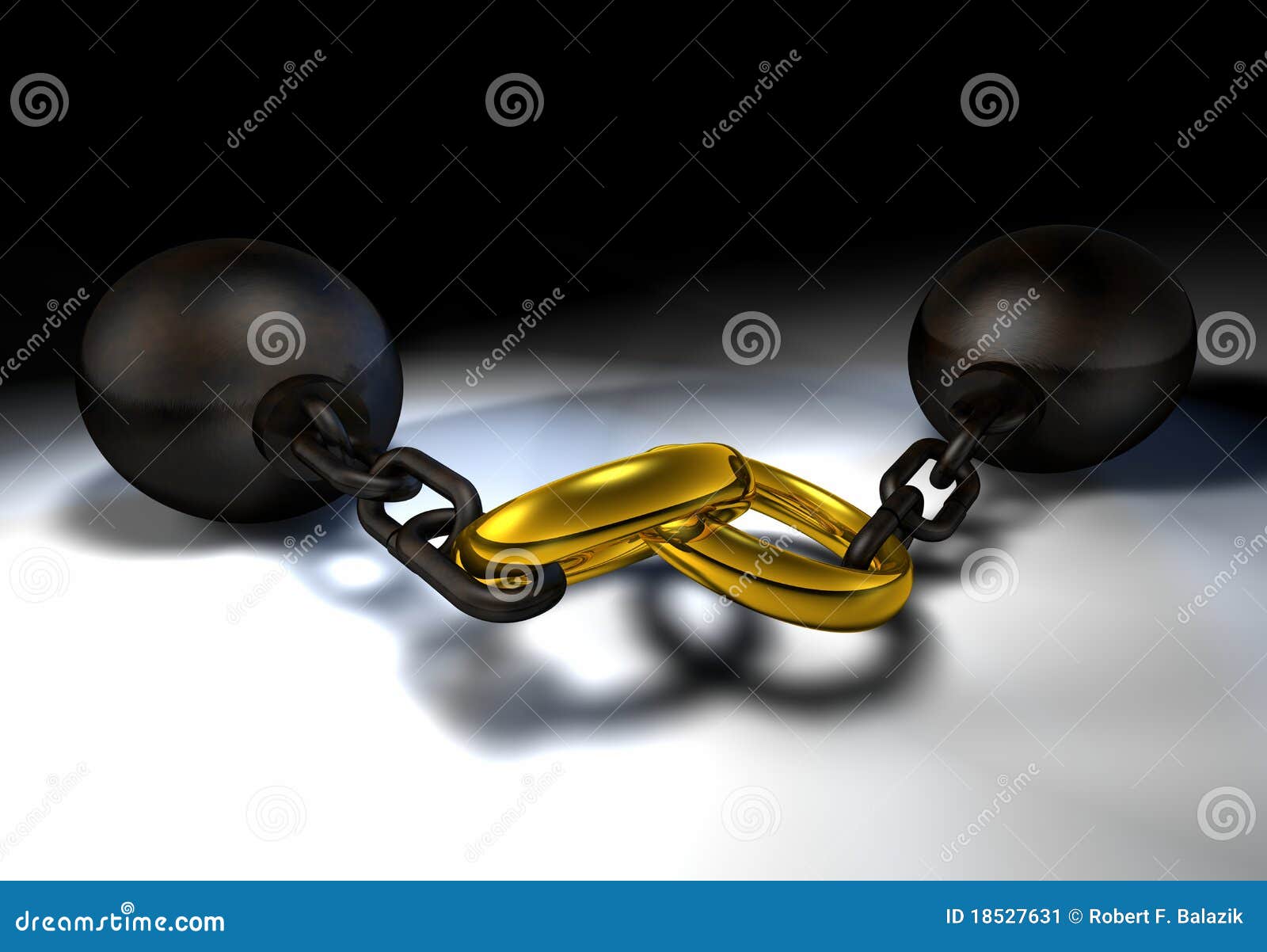 Ball-and-chain stock illustration. Illustration of marriage - 18527631
