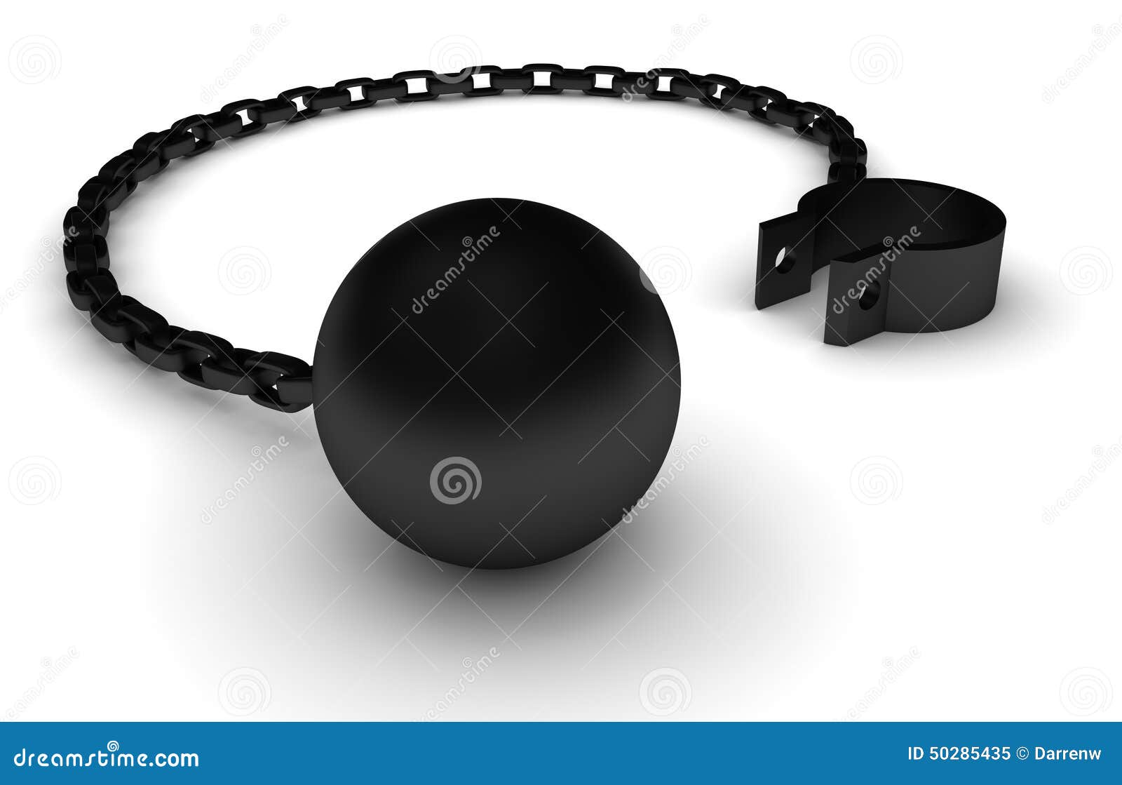 Ball and Chain stock illustration. Illustration of iron - 50285435
