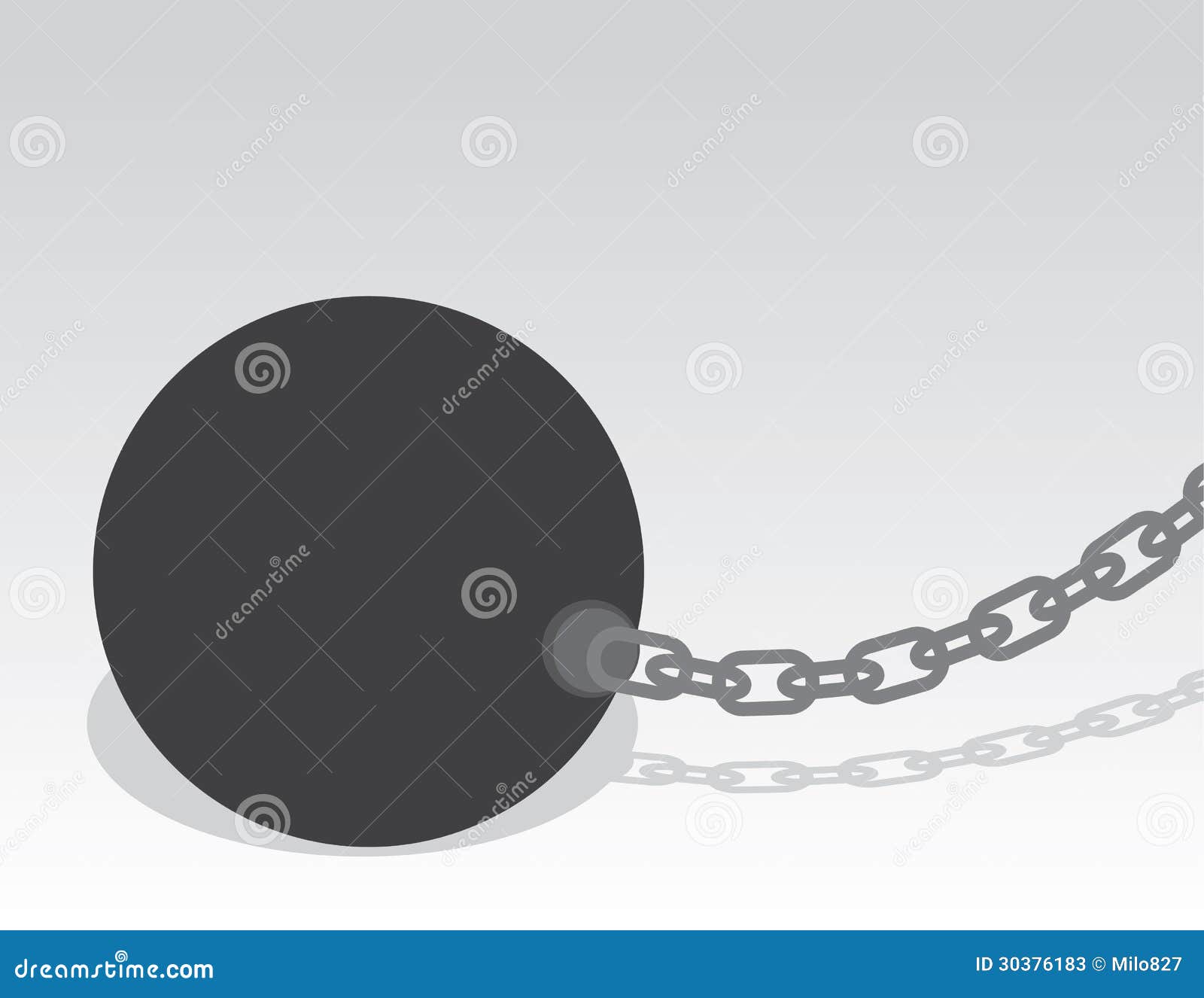 Ball and Chain stock vector. Illustration of gray, scary - 30376183