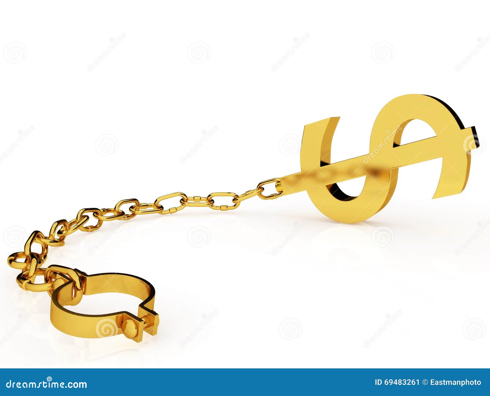 Ball and Chain Money Symbol Stock Illustration - Illustration of ...