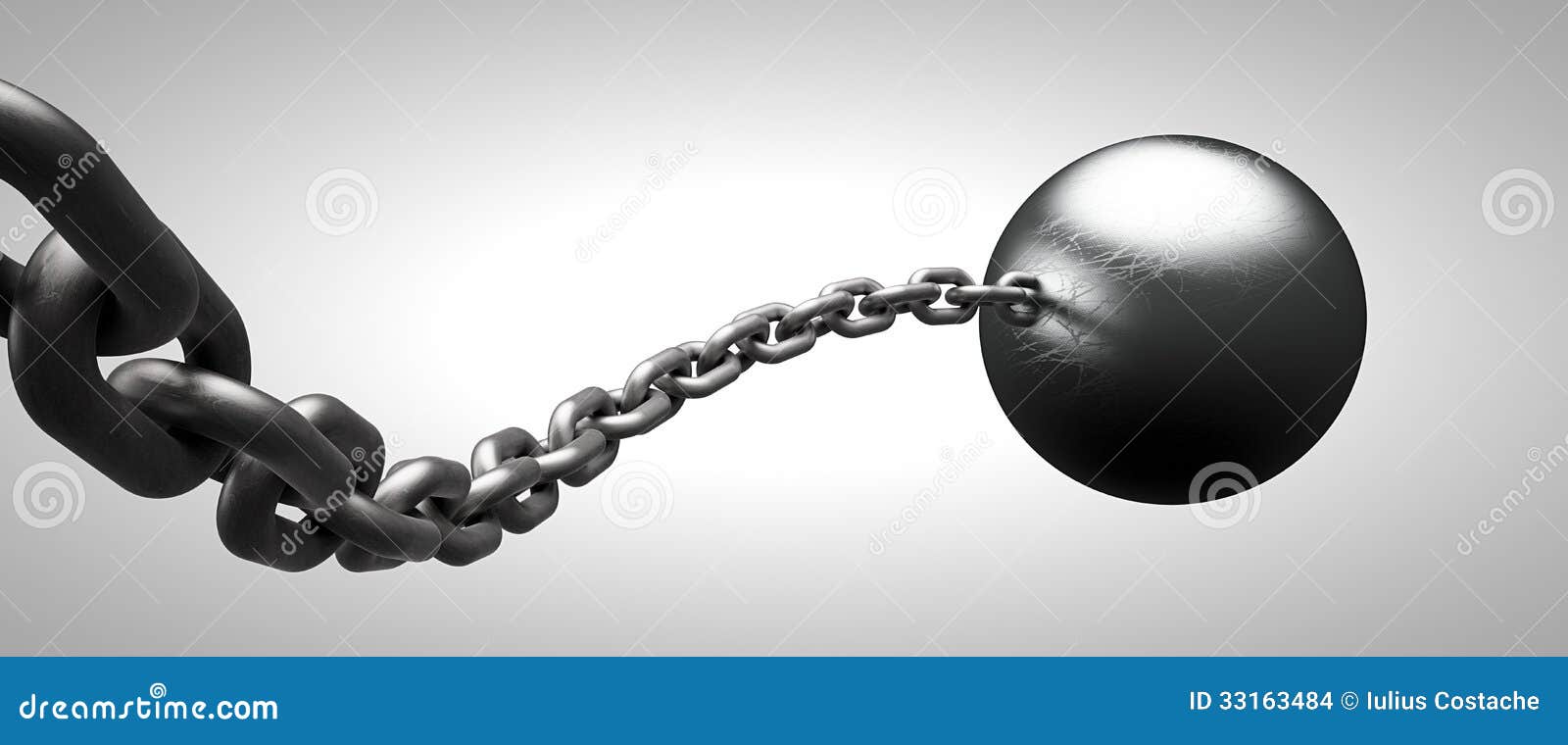 Ball and chain stock photo. Image of prisoner, slavery - 33163484