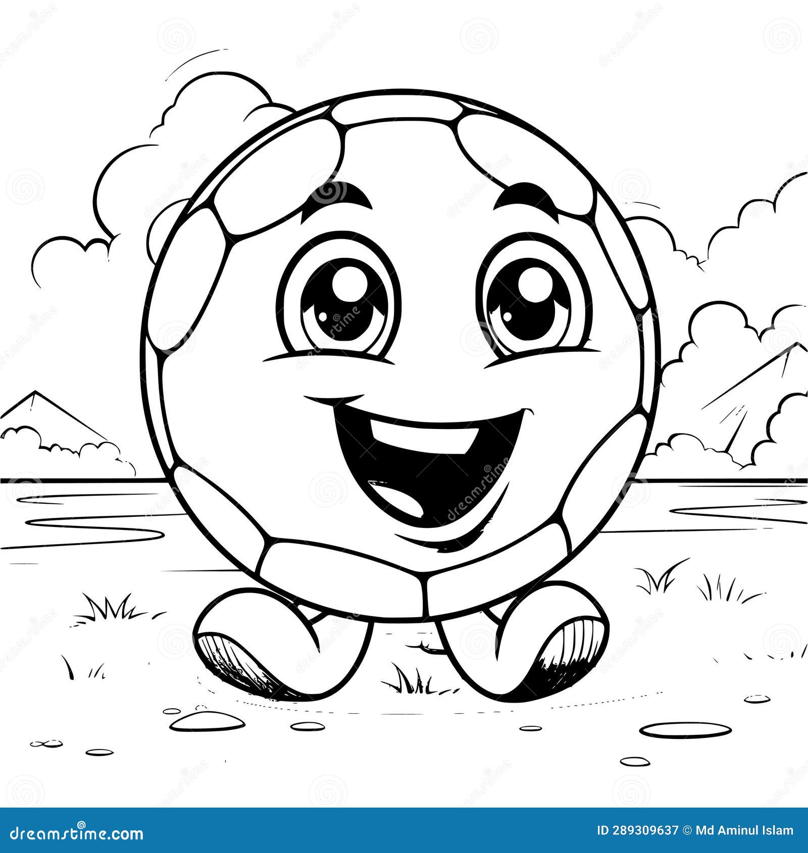 Ball Coloring Pages Drawing for Kids Stock Vector - Illustration of ...
