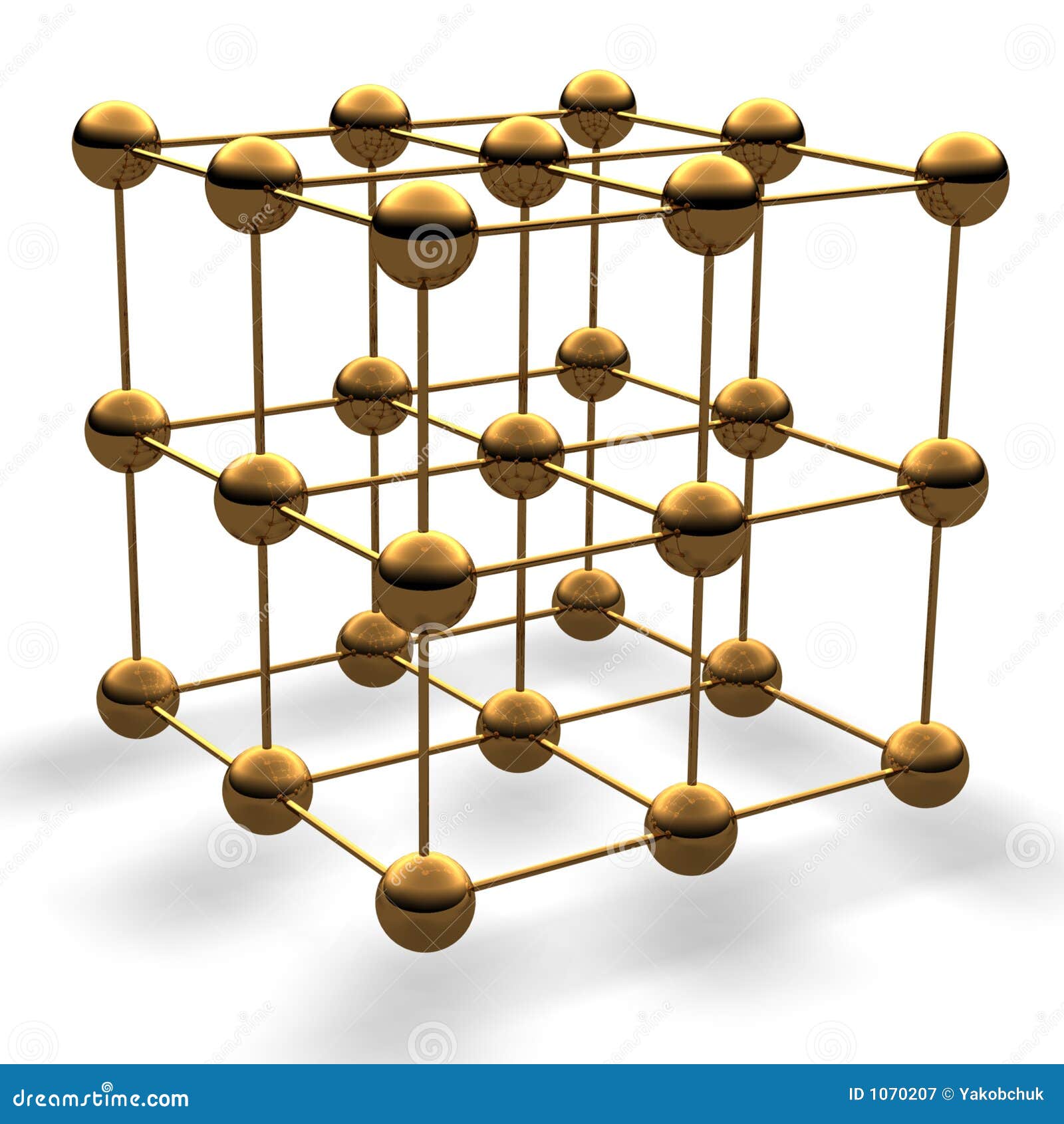 Ball cube stock illustration. Illustration of gold, joint - 1070207