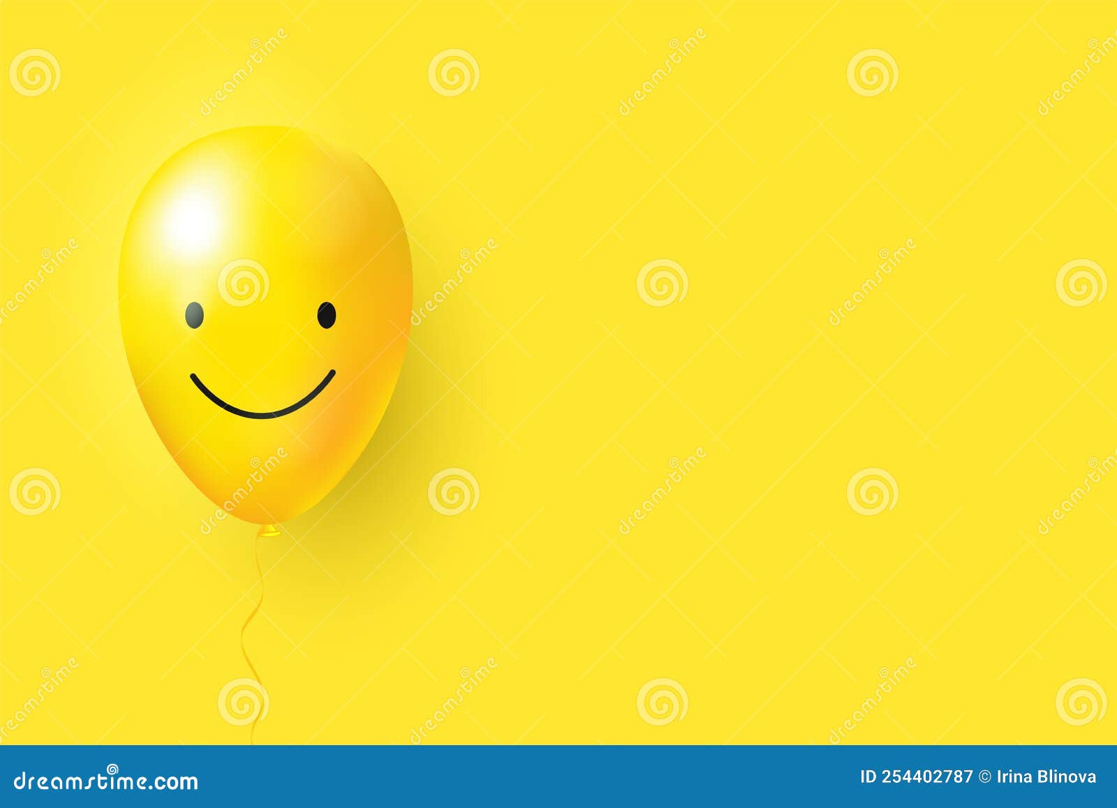 Ball 3d Yellow with a Cheerful Smile of Joy Stock Vector - Illustration ...