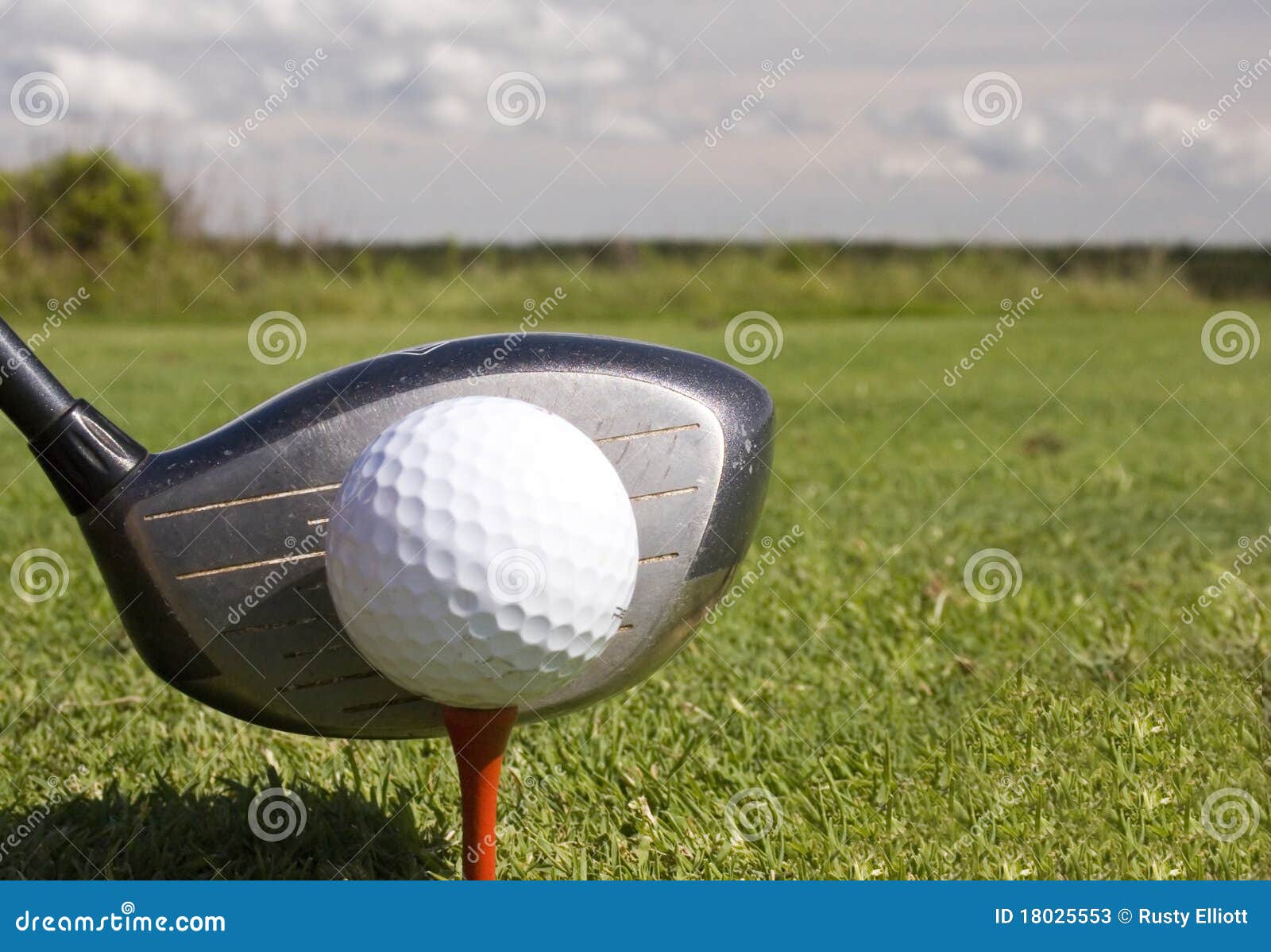 Ball and Driver stock image. Image of grass, dimples - 18025553