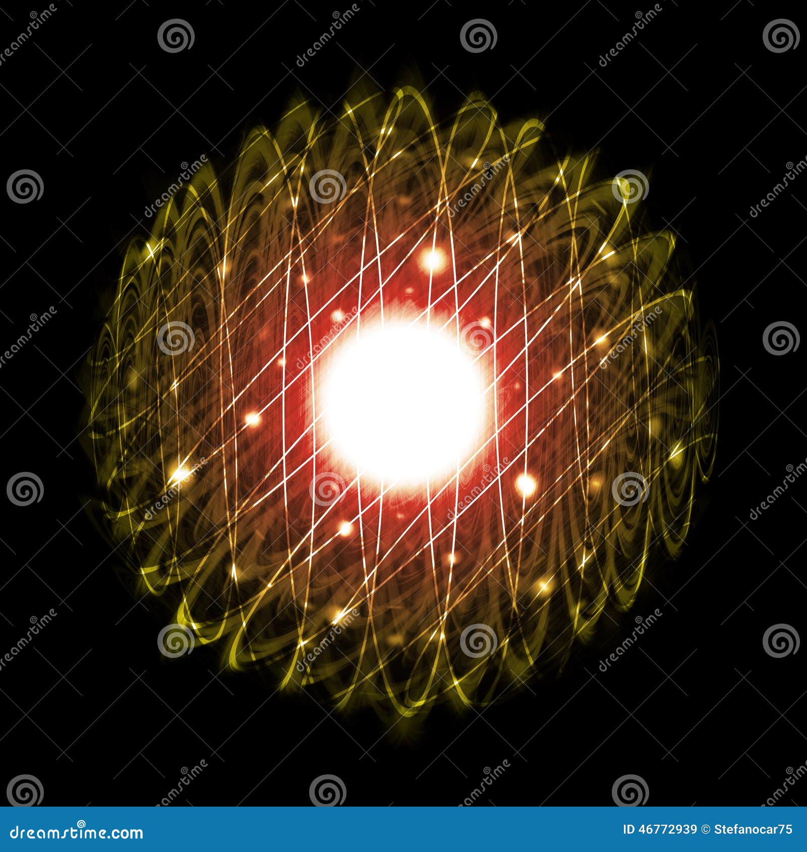 Ball of Energy Full Colored and Sparkling Stock Illustration ...
