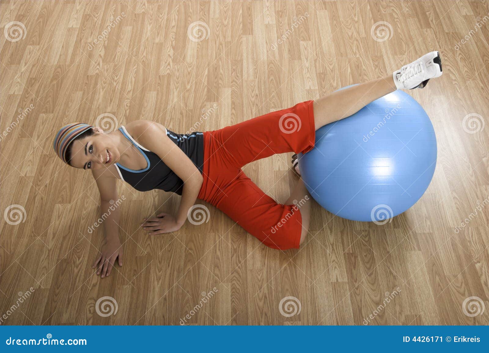 Ball exercises stock image. Image of caucasian, exercise - 4426171
