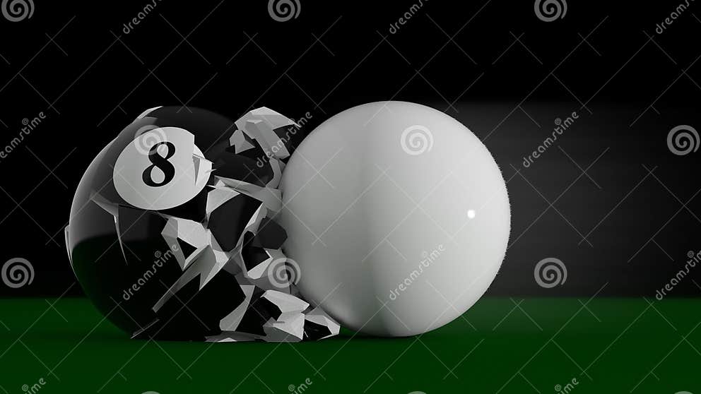 8 Ball explosion stock illustration. Illustration of snooker - 130269880