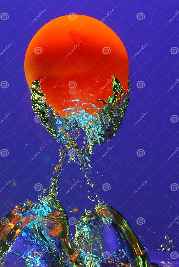 Ball falling into water stock photo. Image of sphere, falling - 8496336