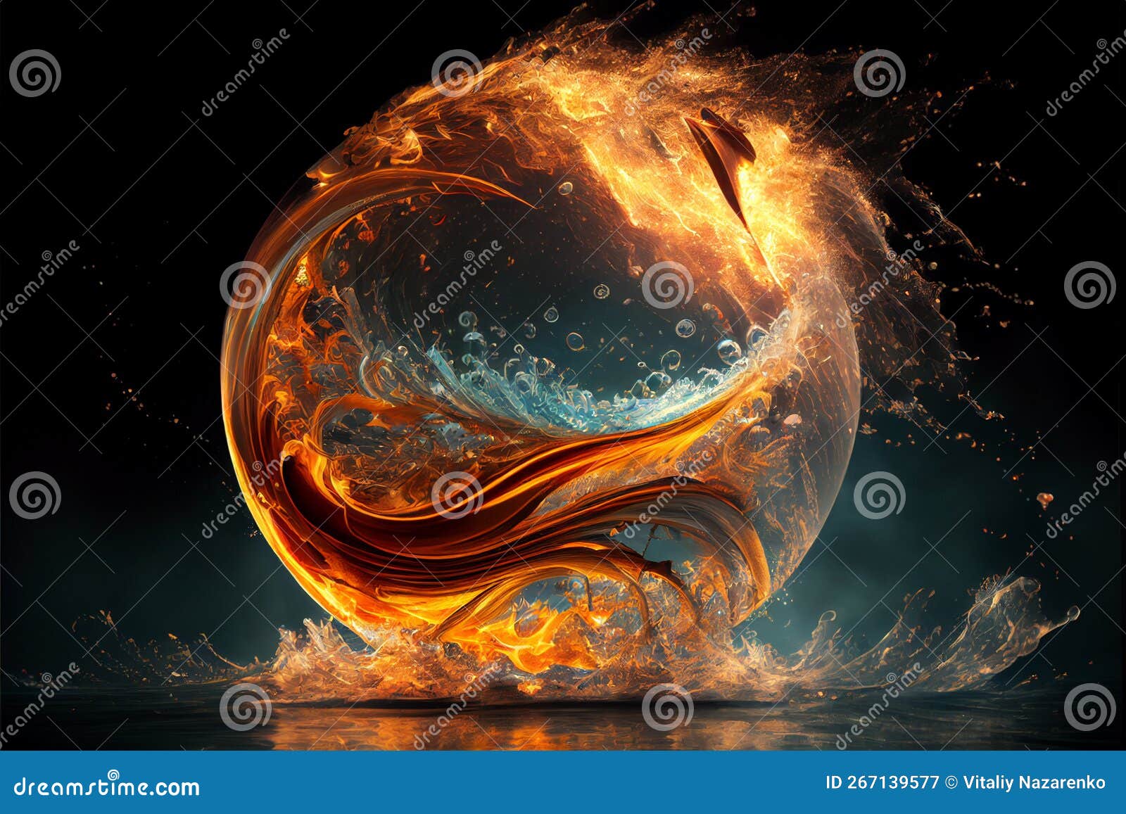 A Ball of Fire and Boiling Water - Confrontation of the Elements. AI ...