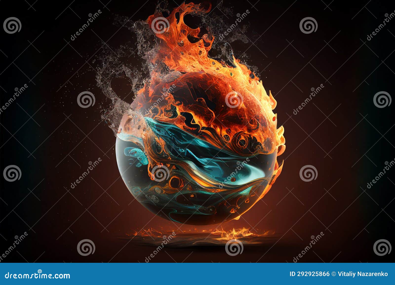A Ball of Fire and Boiling Water - Confrontation of the Elements. AI ...