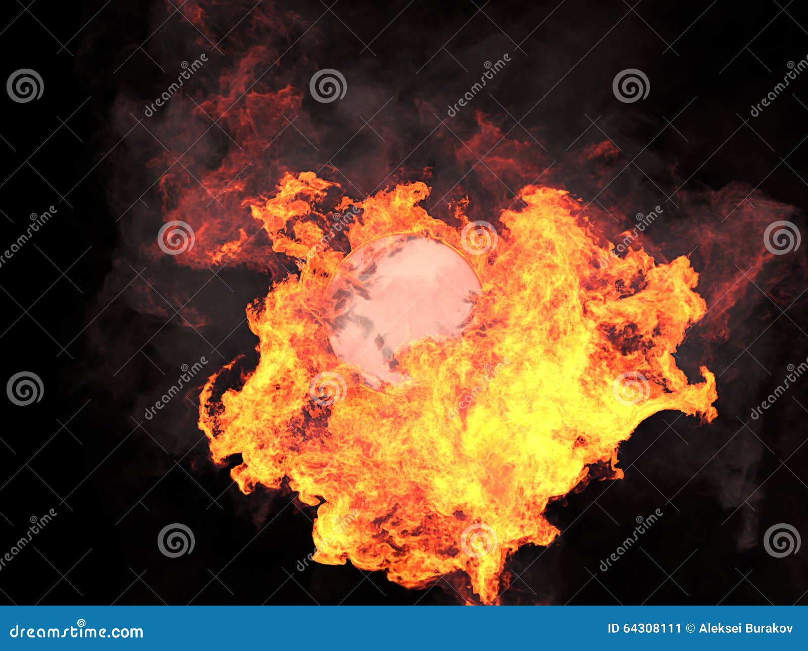 Ball in fire stock image. Image of explosion, burst, blaze - 64308111