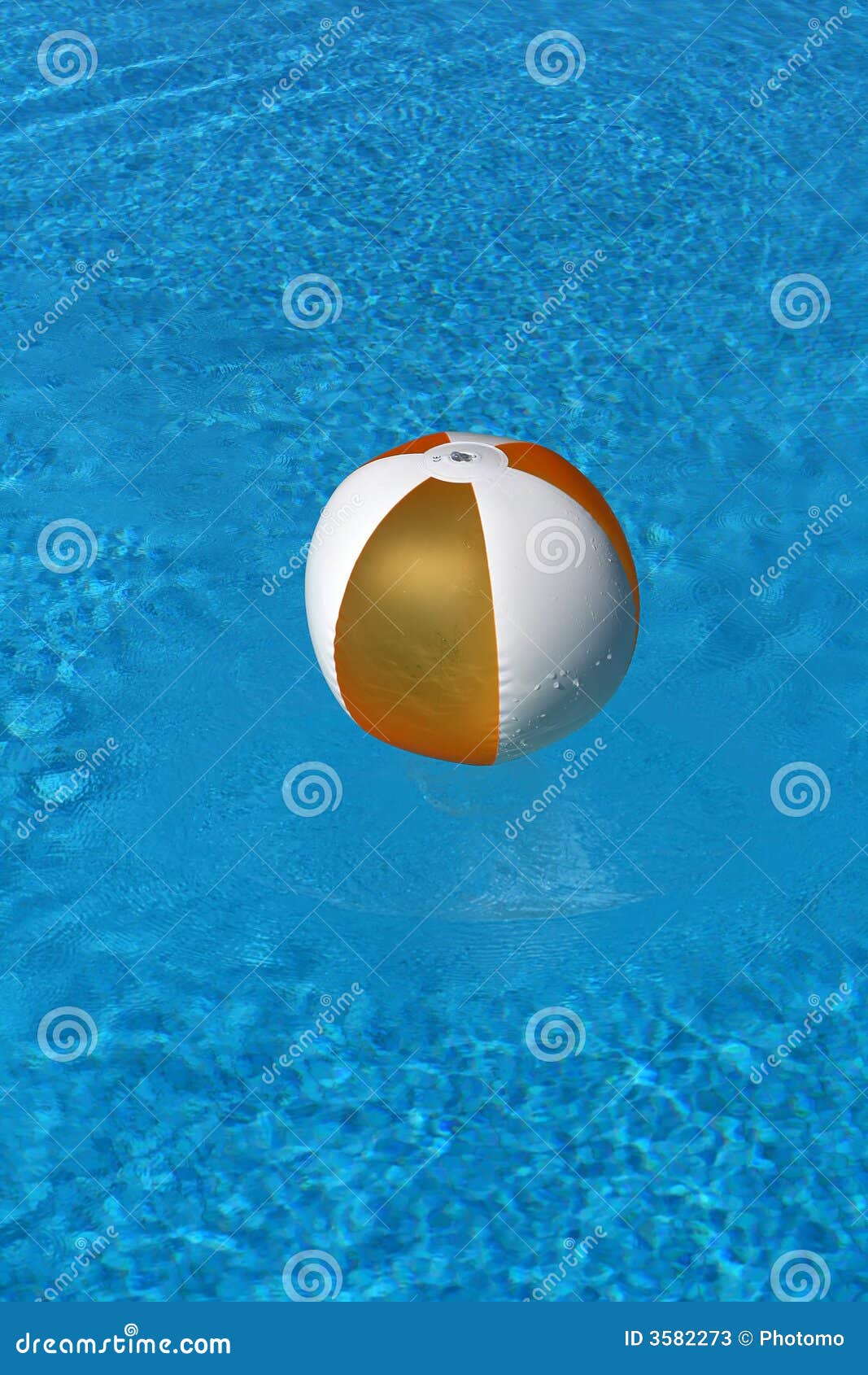 Ball Floating in Blue Water Stock Image - Image of blue, floats: 3582273