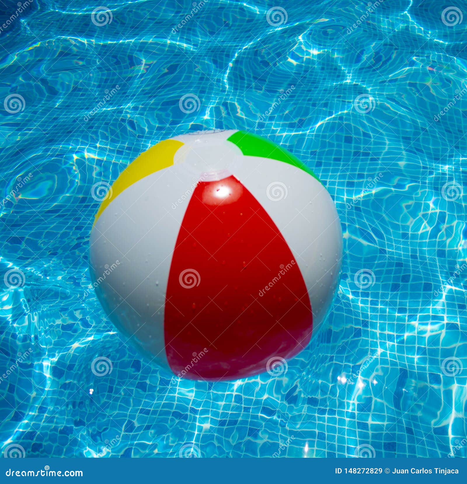 Ball Floating in a Swimming Pool Stock Image - Image of floating ...