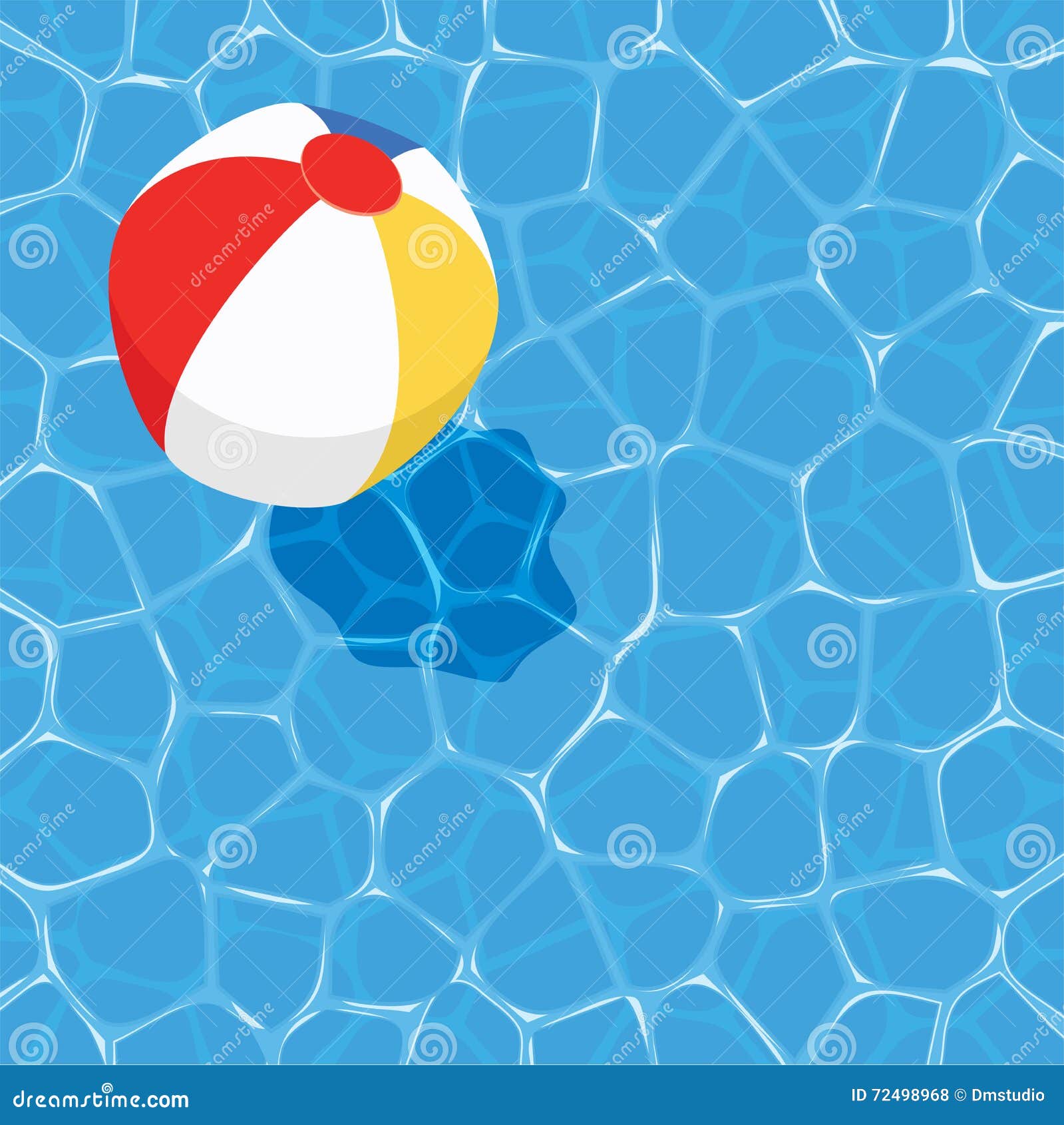 Ball Floating on Water, Vector Stock Vector - Illustration of colorful ...