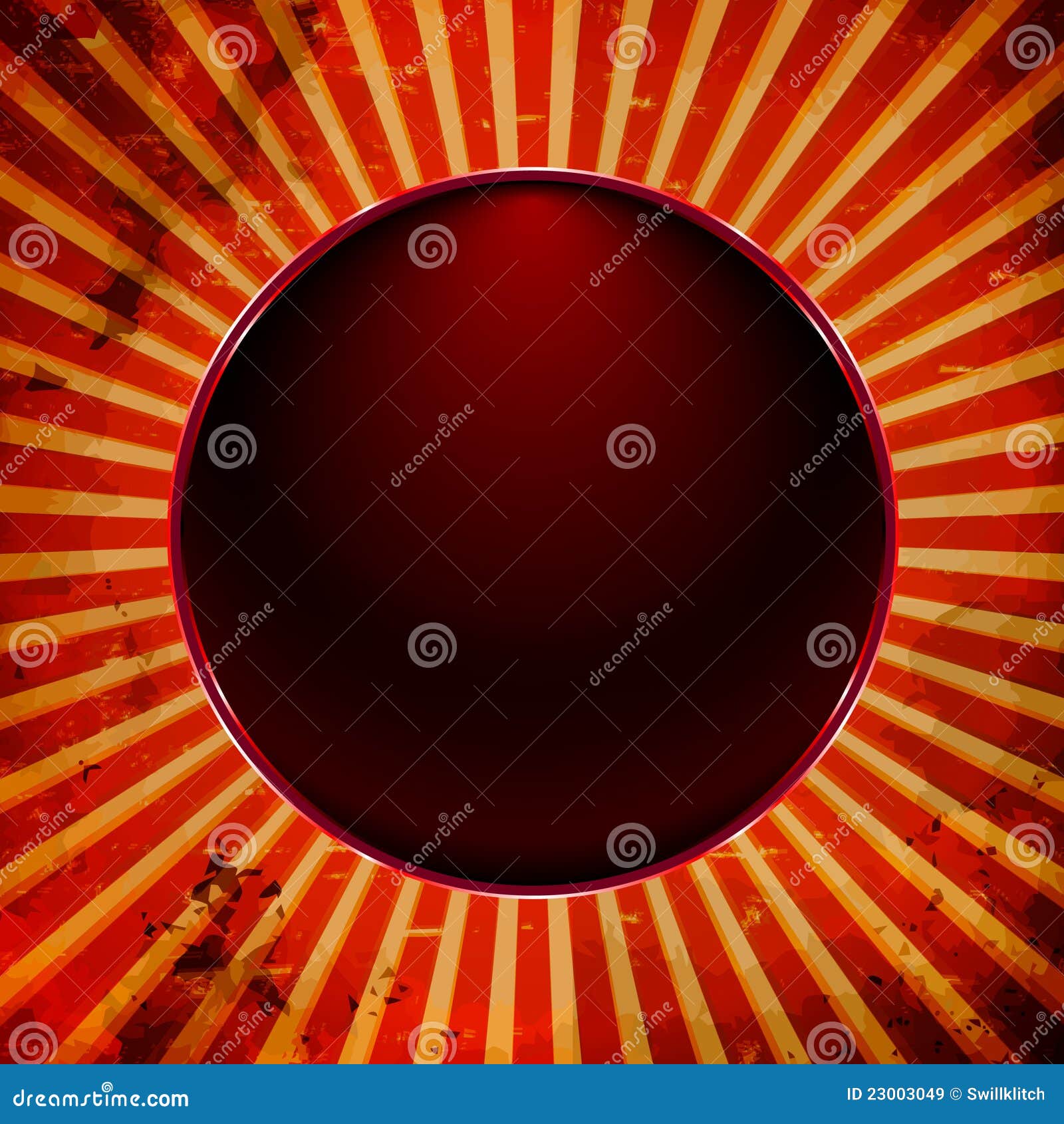 Ball frame with sun rays stock vector. Illustration of glow - 23003049