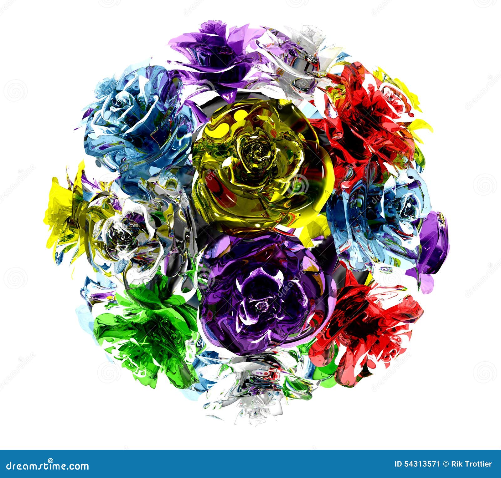 Ball of glass roses stock illustration. Illustration of ball - 54313571