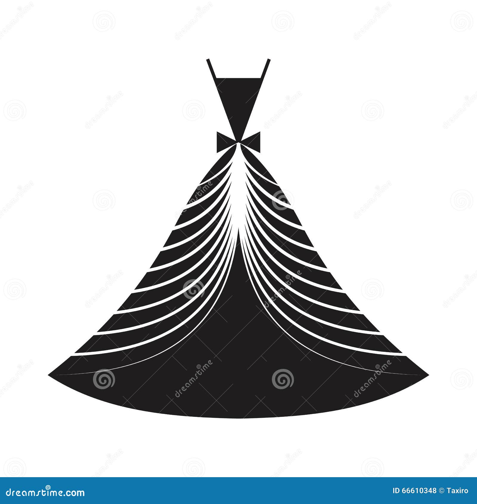 Ball gown black stock vector. Illustration of ceremony - 66610348