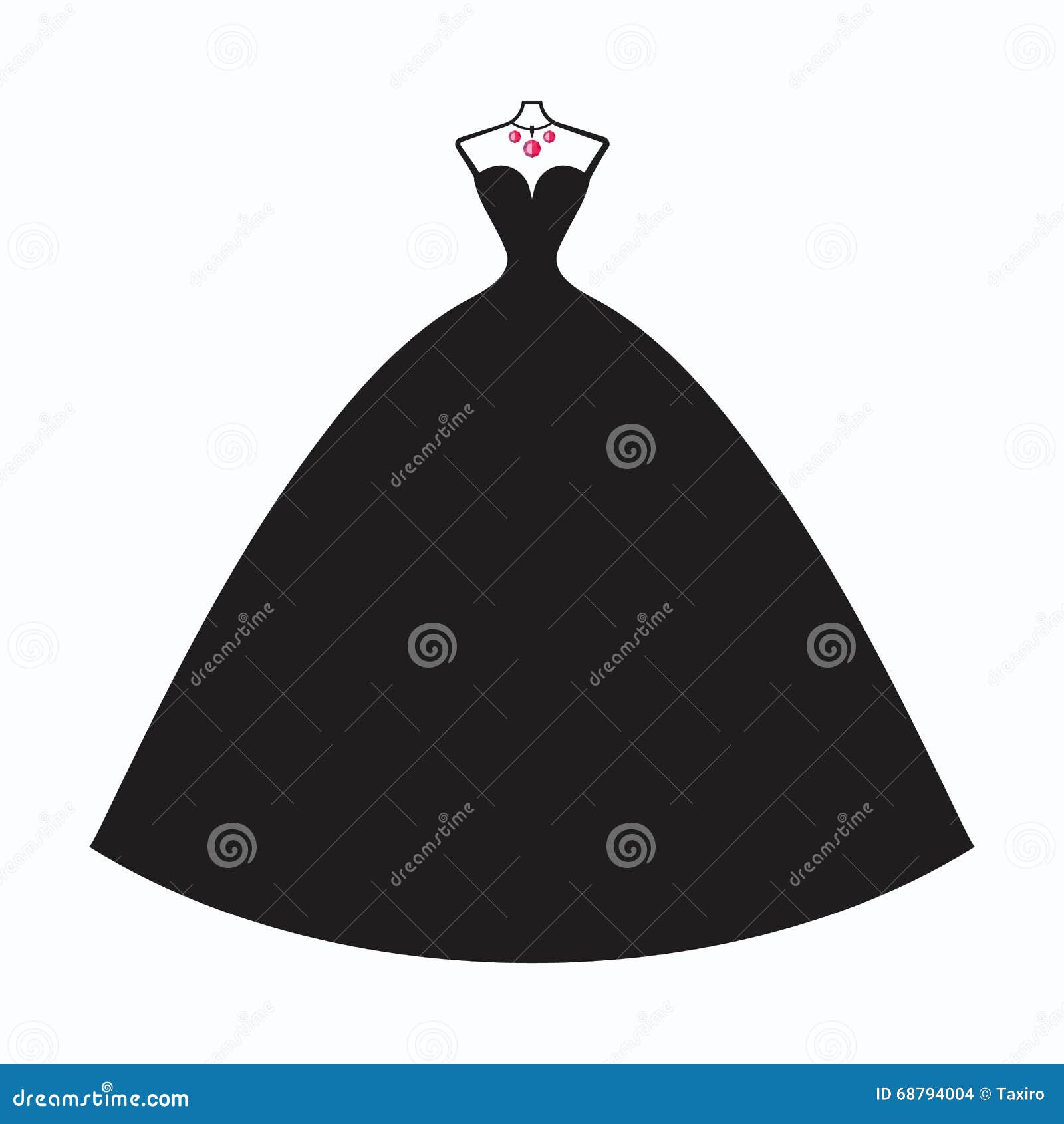 Ball gown black stock vector. Illustration of celebration - 68794004