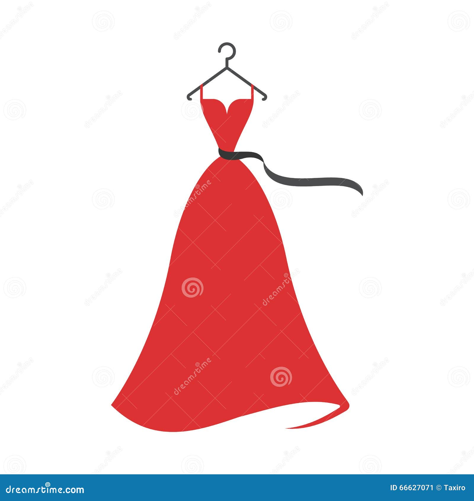 Ball gown red stock vector. Illustration of female, celebration - 66627071