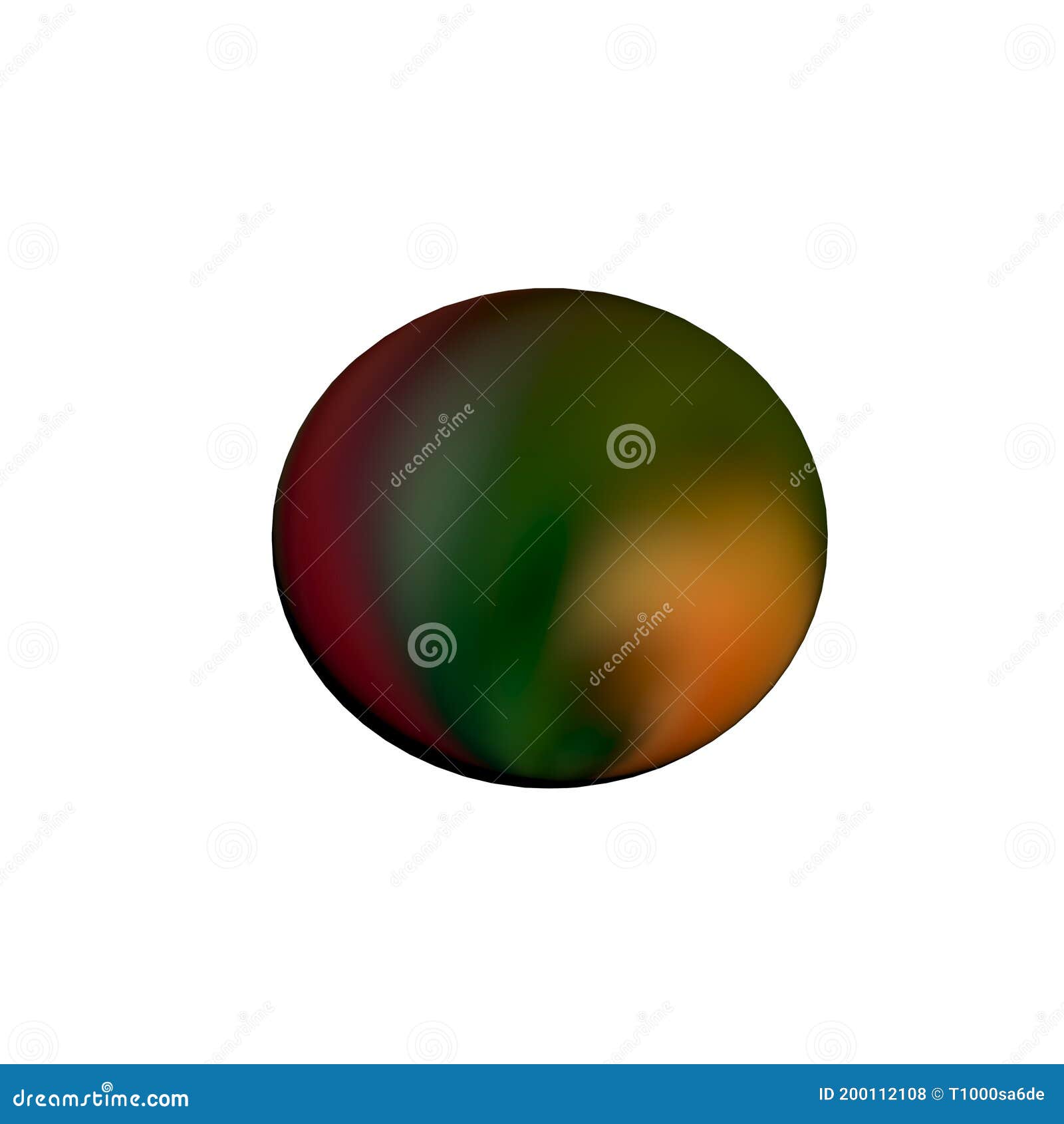 Ball with Green-red Gradient on a White Background. Stock Illustration ...