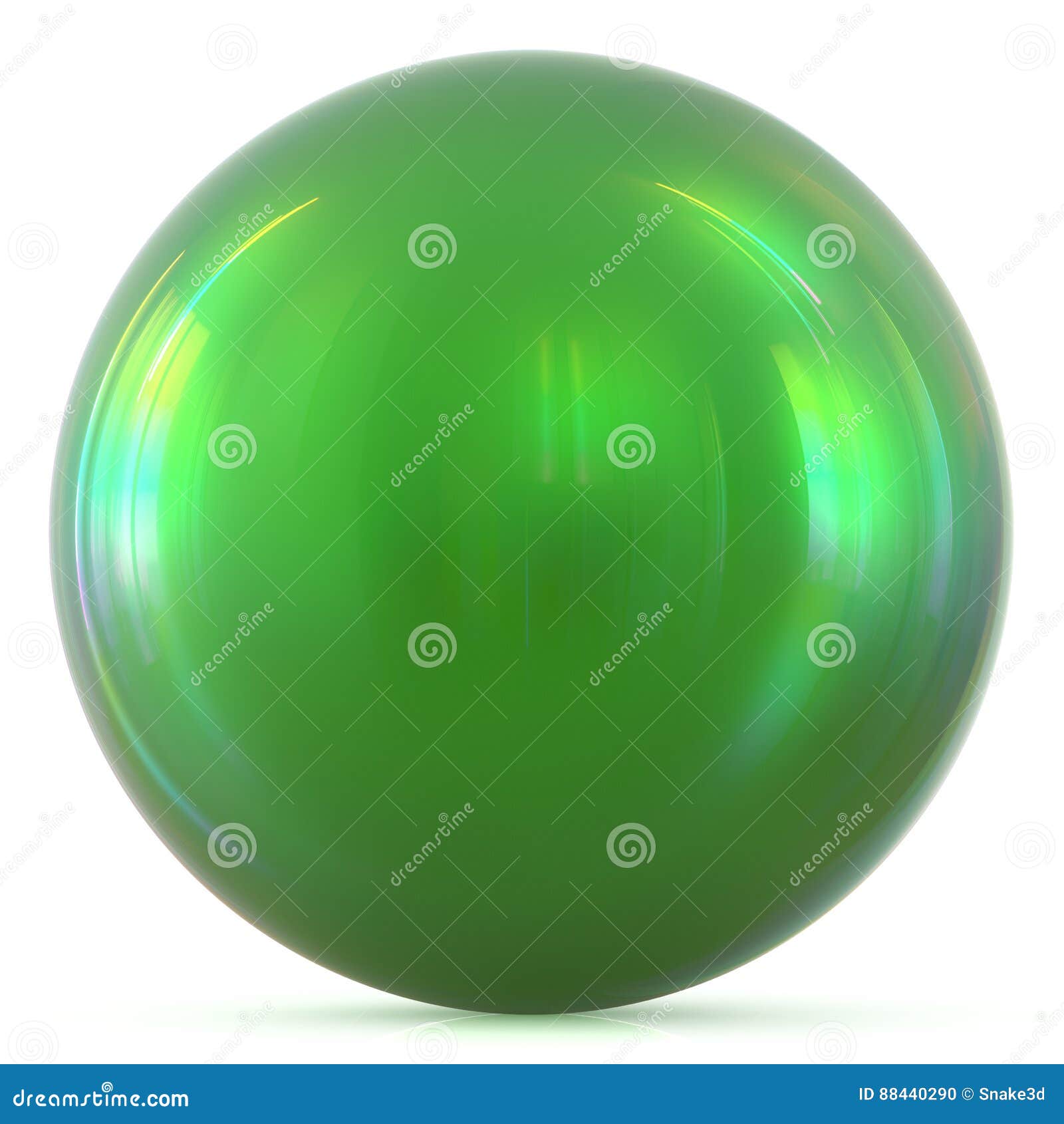 Ball Green Sphere Round Button Basic Circle Geometric Shape Stock ...
