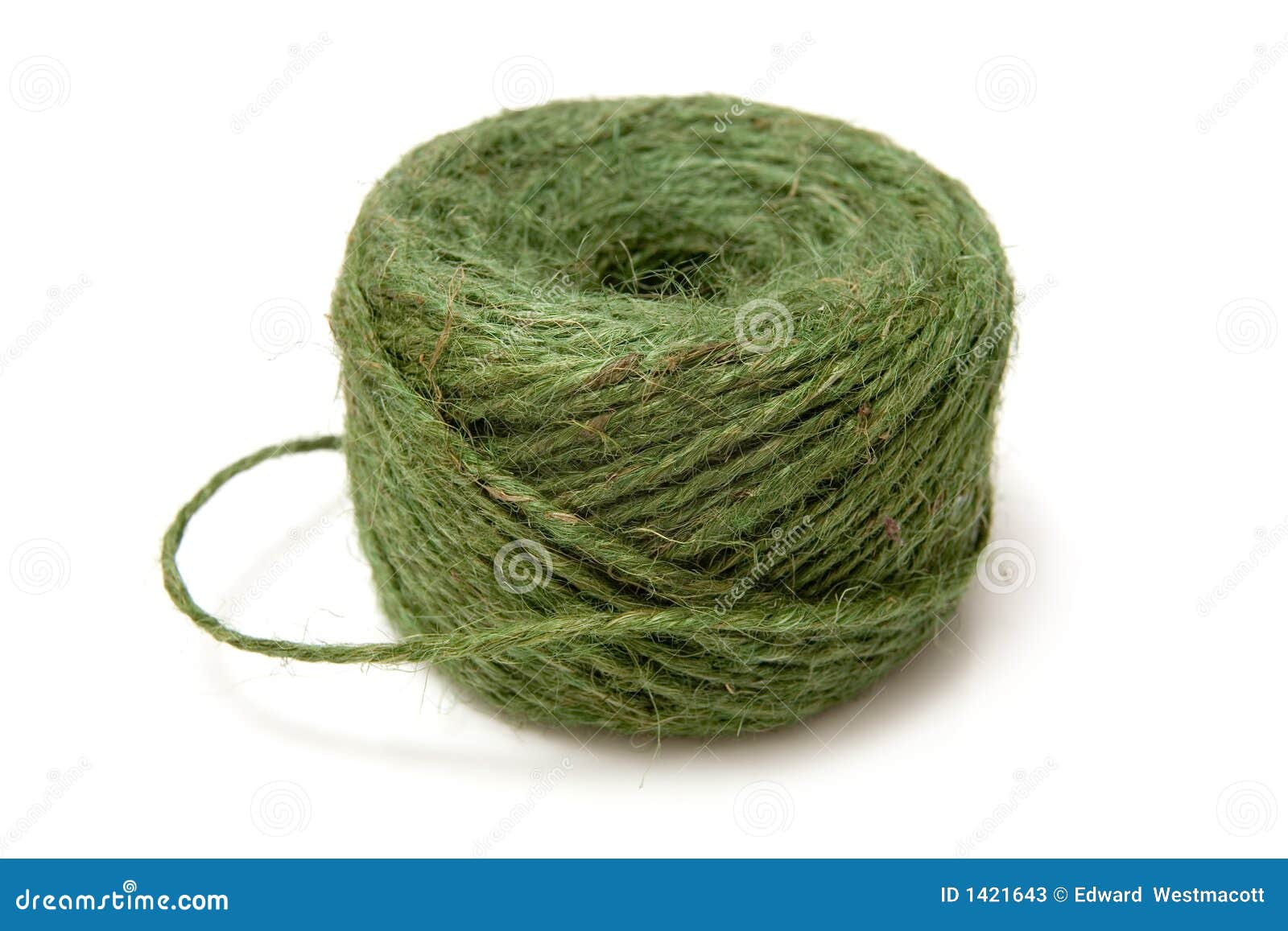 Ball of green twine stock image. Image of looped, cord - 1421643