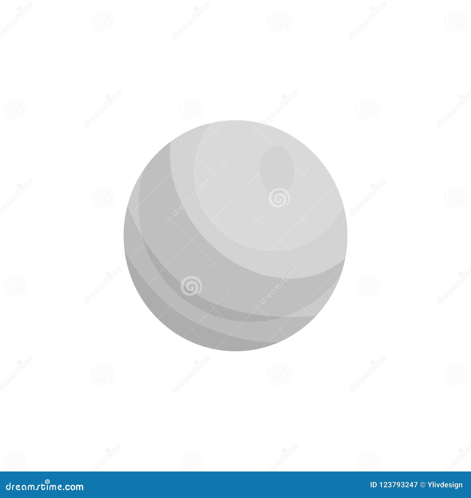 Ball Icon, Black Monochrome Style Stock Illustration - Illustration of ...