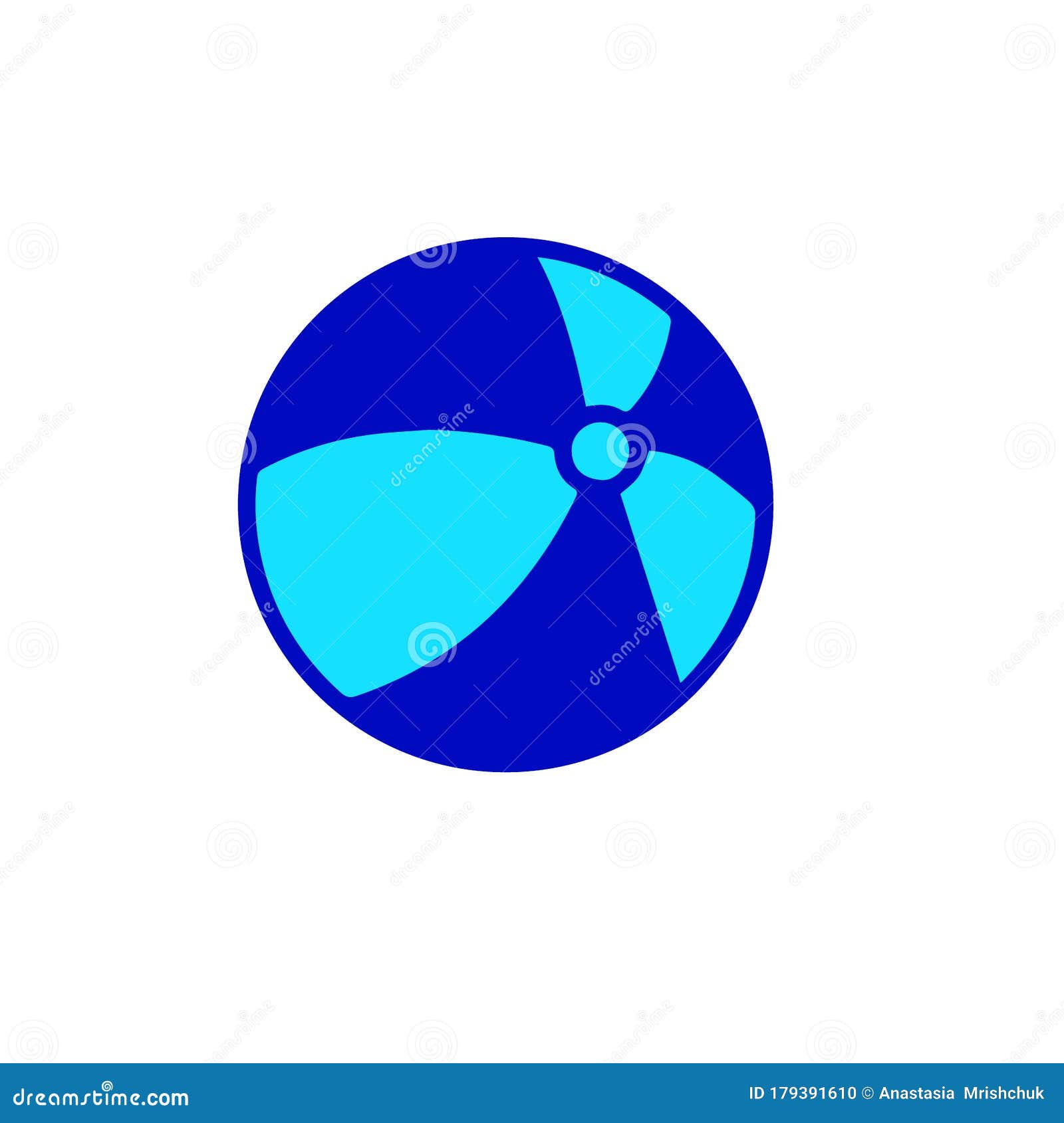 Ball Icon in Blue Color Isolated on White Background Stock Illustration ...