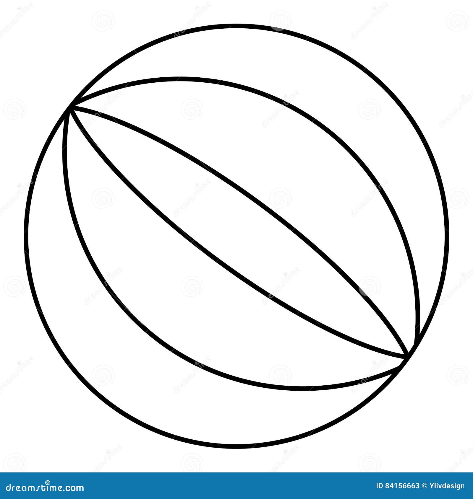 Ball icon, outline style stock vector. Illustration of sign - 84156663
