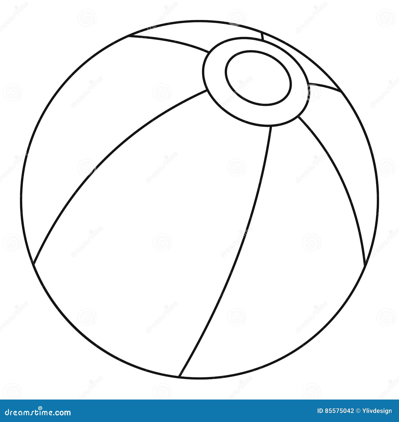 Ball icon, outline style stock vector. Illustration of holiday - 85575042