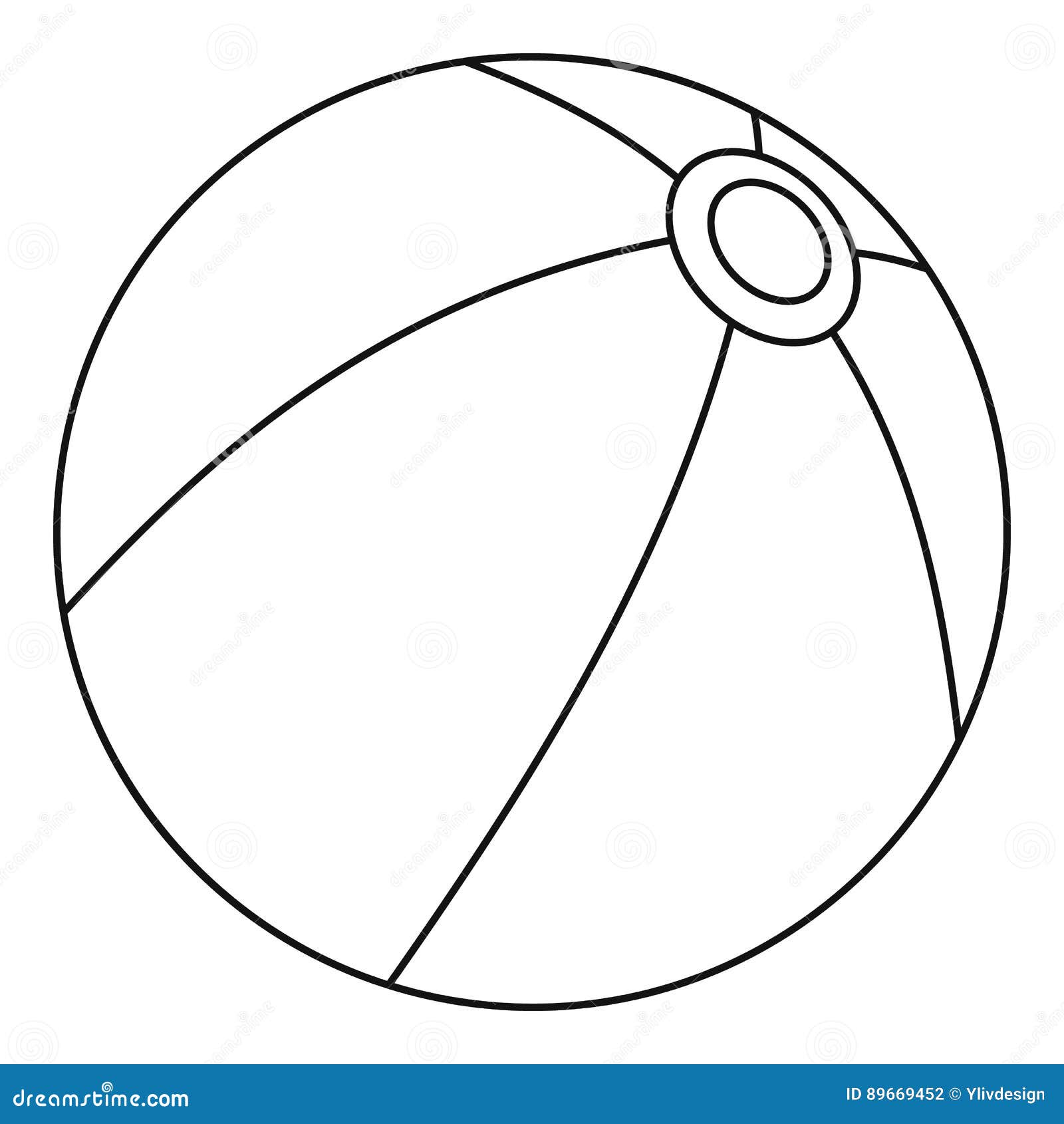 Ball icon, outline style stock vector. Illustration of blaxk - 89669452