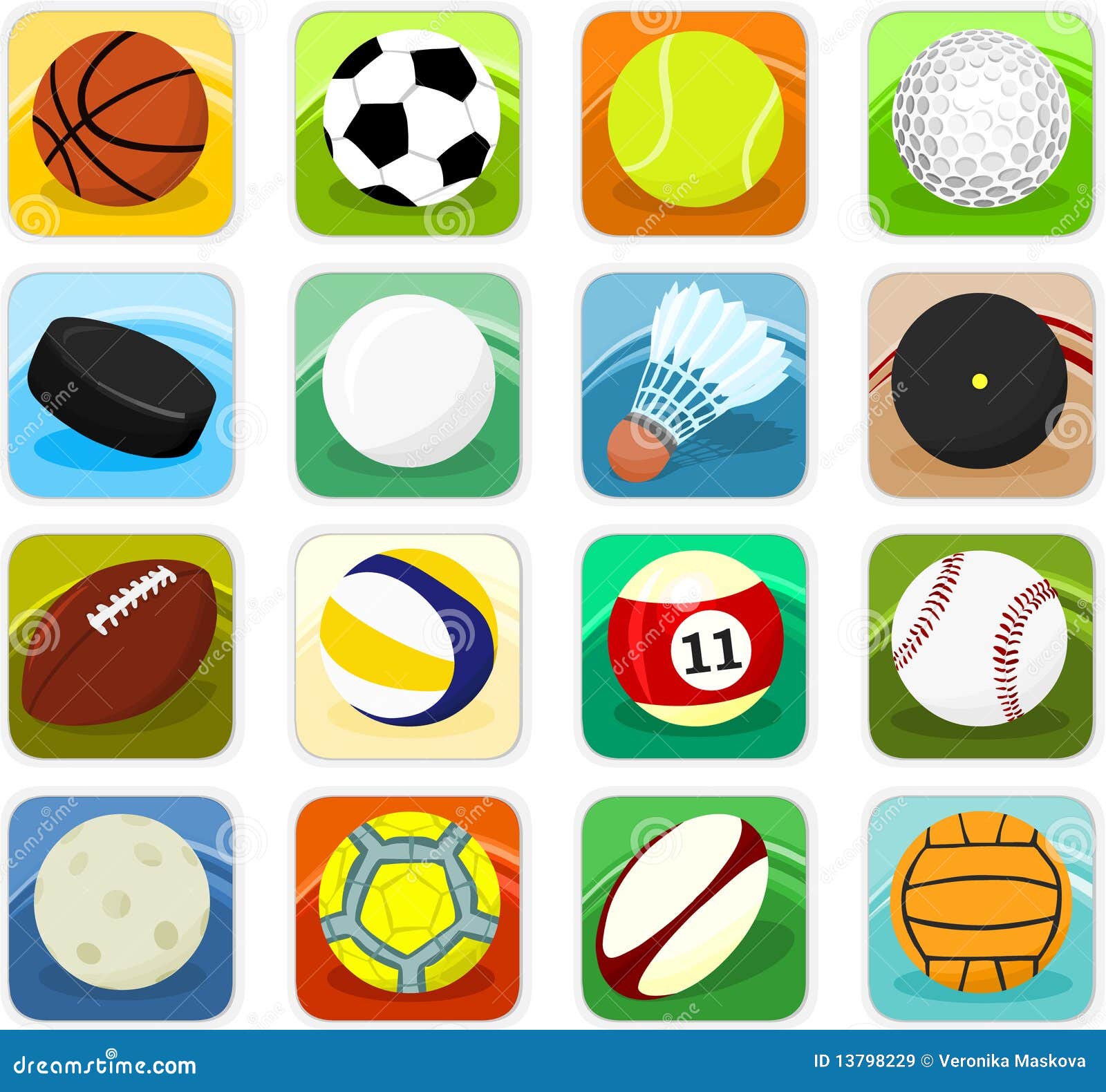 Ball icons stock vector. Illustration of color, billiard - 13798229