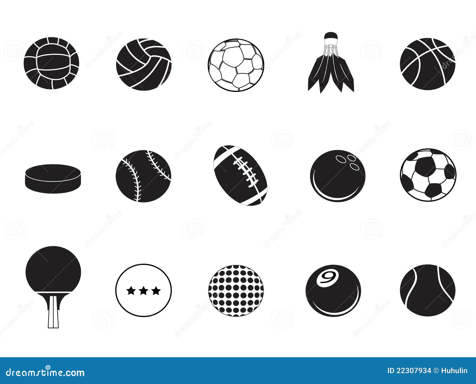 Ball icons collection stock vector. Illustration of design - 22307934
