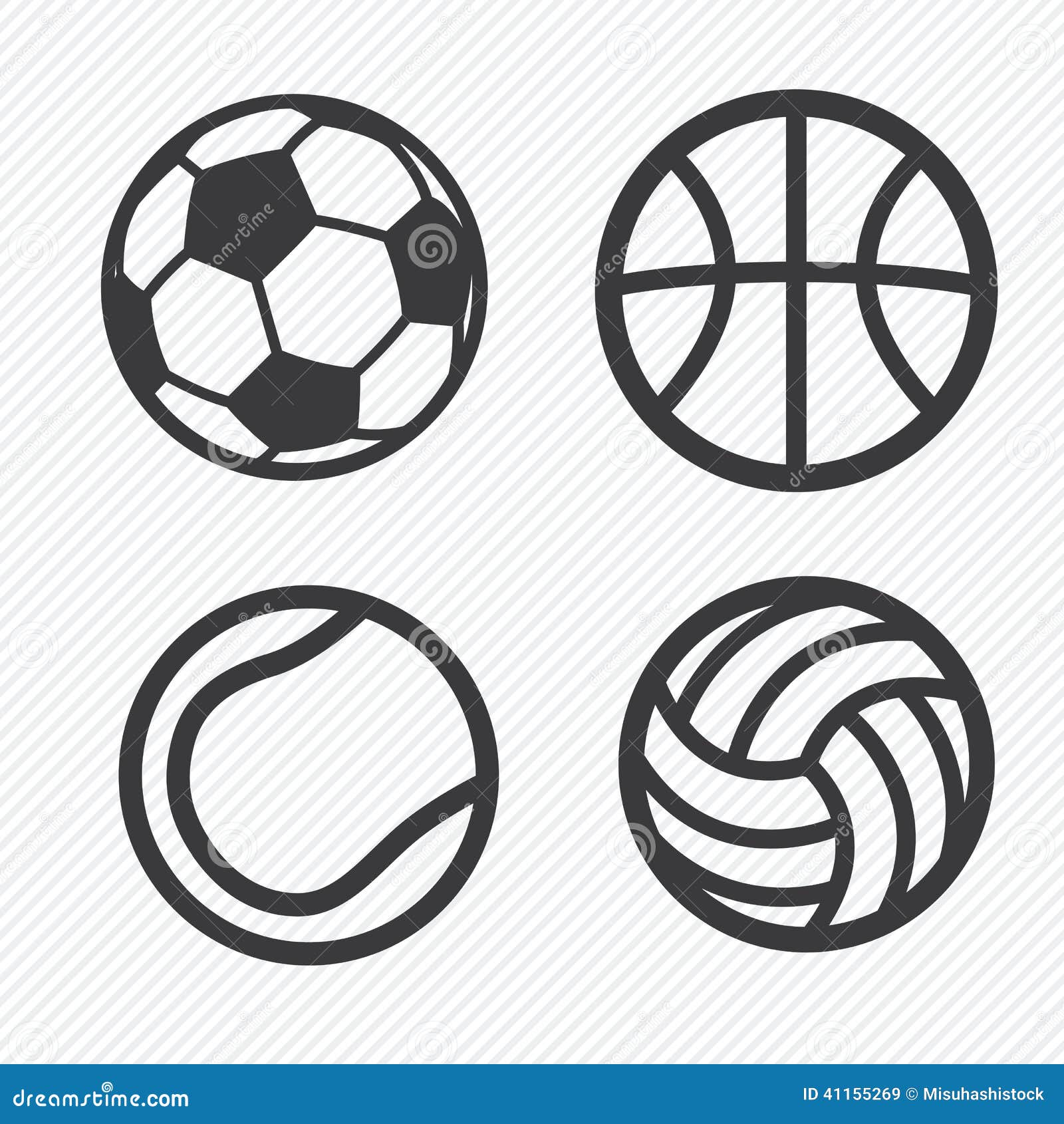 Ball icons set stock vector. Illustration of kick, ball - 41155269