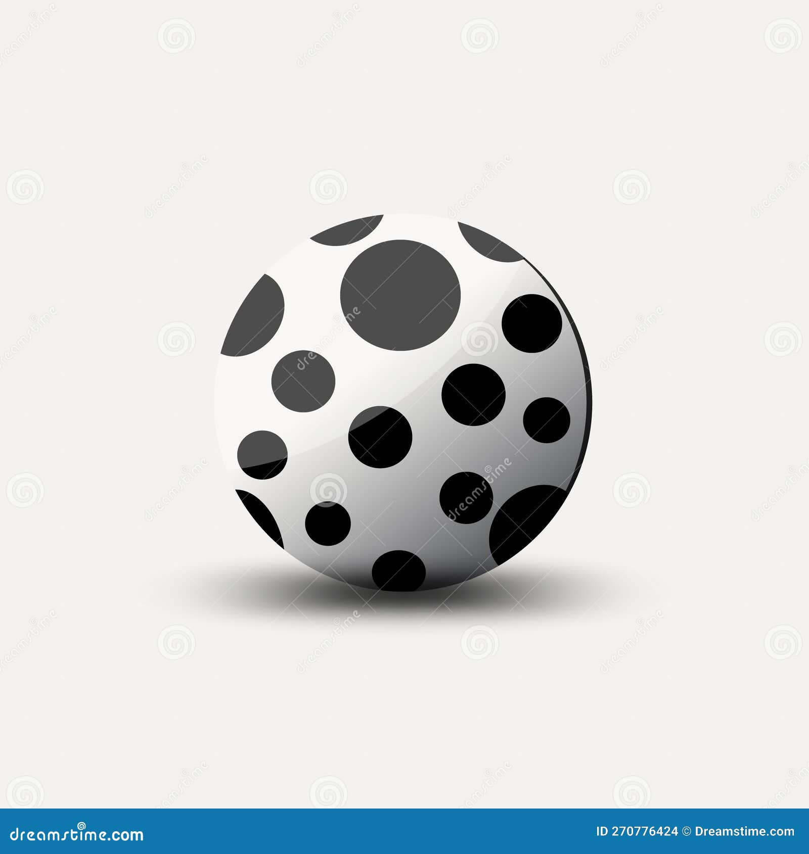 Ball Isolated on White Background. Abstract 3d Ball with Soft Shadow ...
