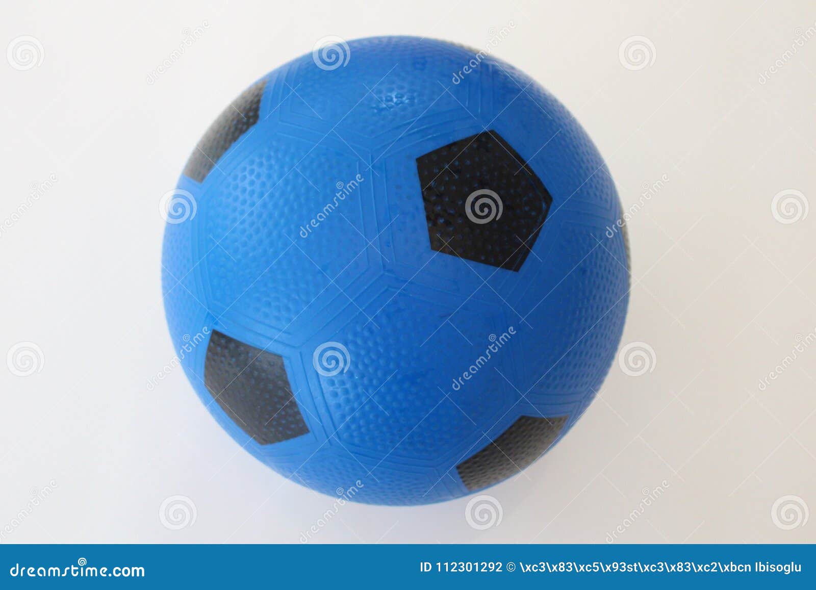 Ball Isolated On White Background. A Plastic Ball For Kids. Blue And ... Ball Isolated On White Background. A Plastic Ball For Kids. Blue And ...