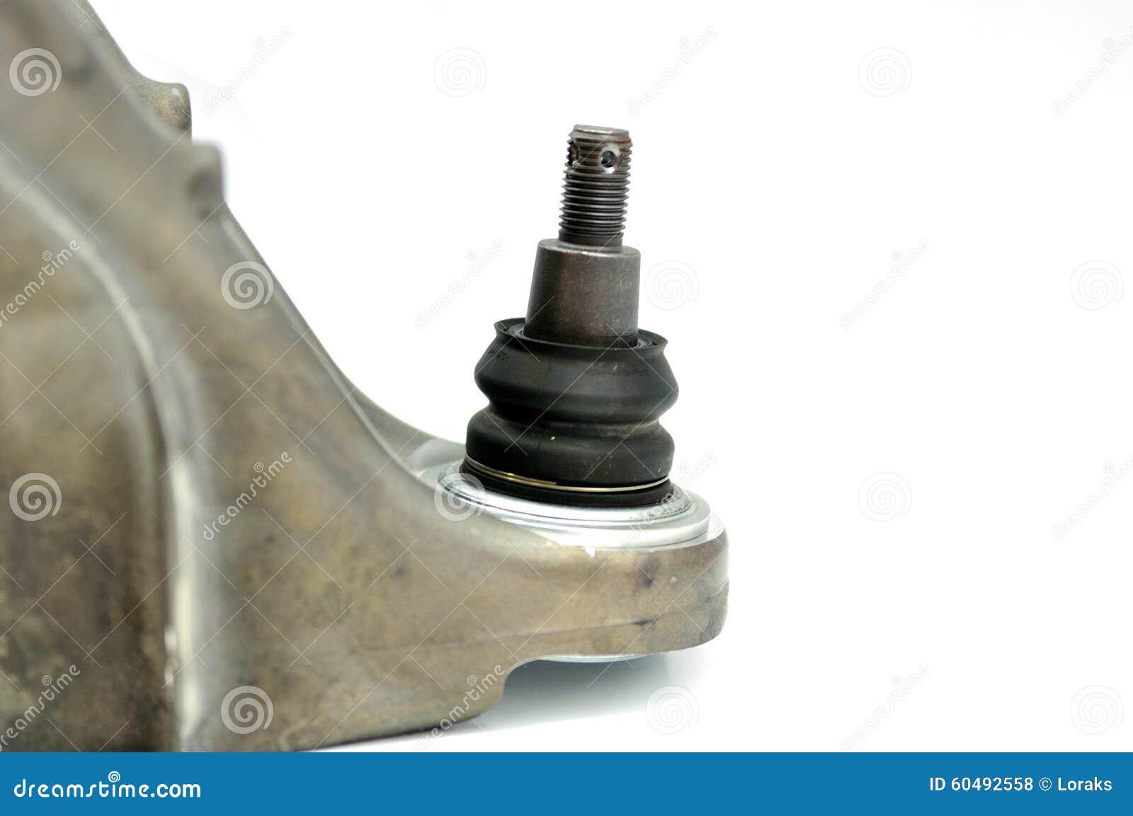 Ball Joint Of Steering Rack Arm Car And On The White Background Stock ...