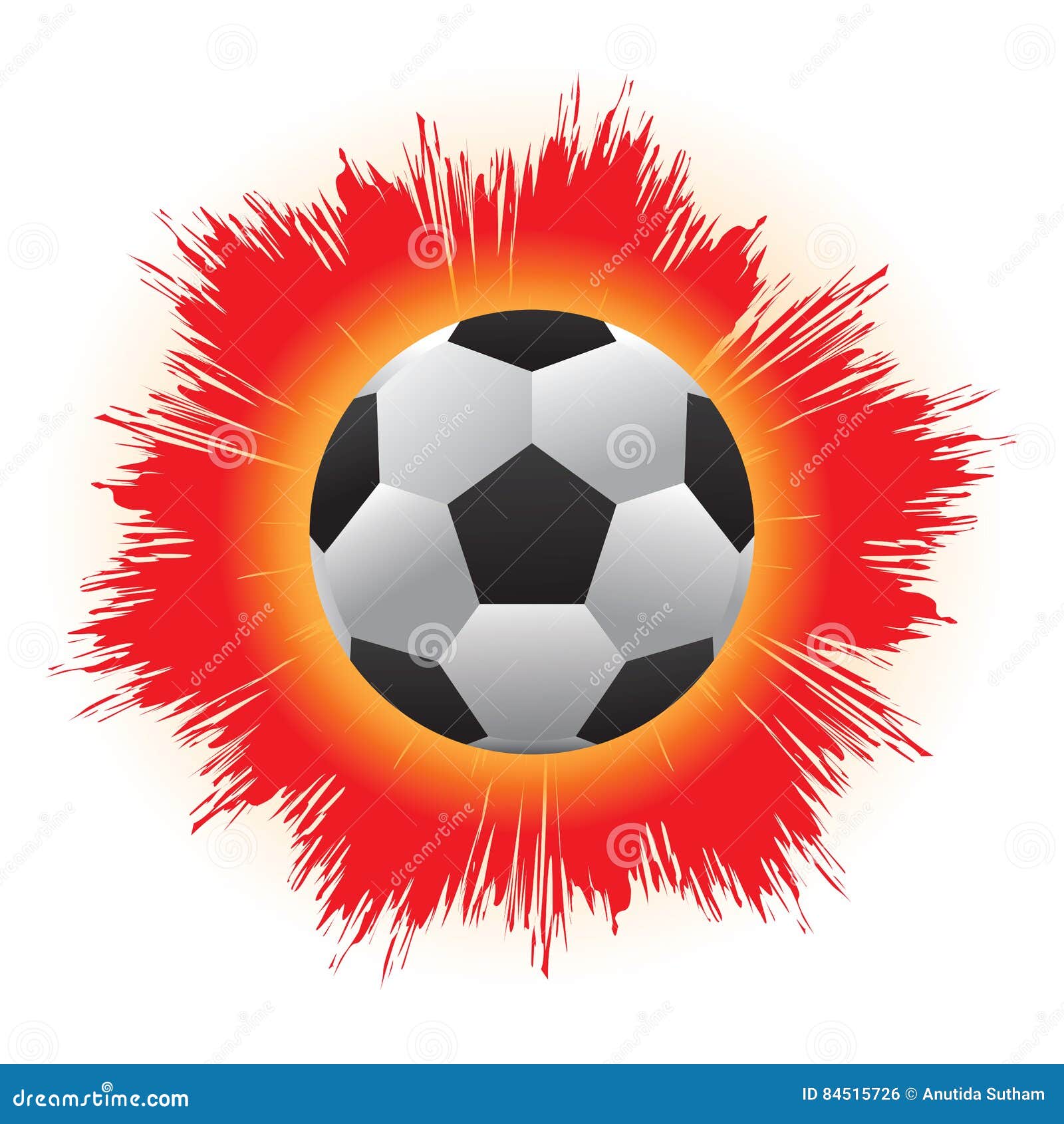 Ball stock vector. Illustration of kicked, ball, cartoon - 84515726