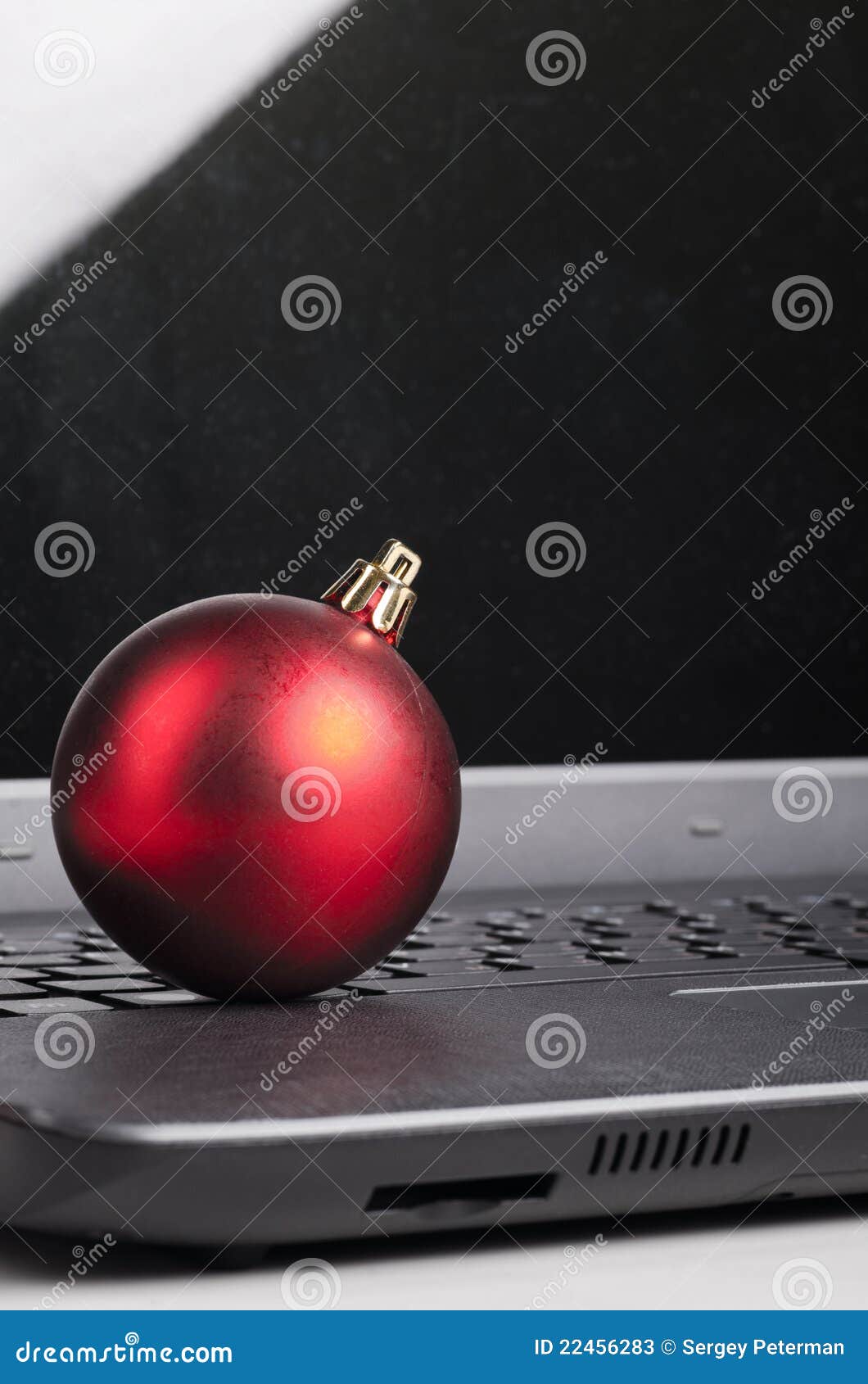 Ball on a laptop keyboard stock image. Image of surprise - 22456283