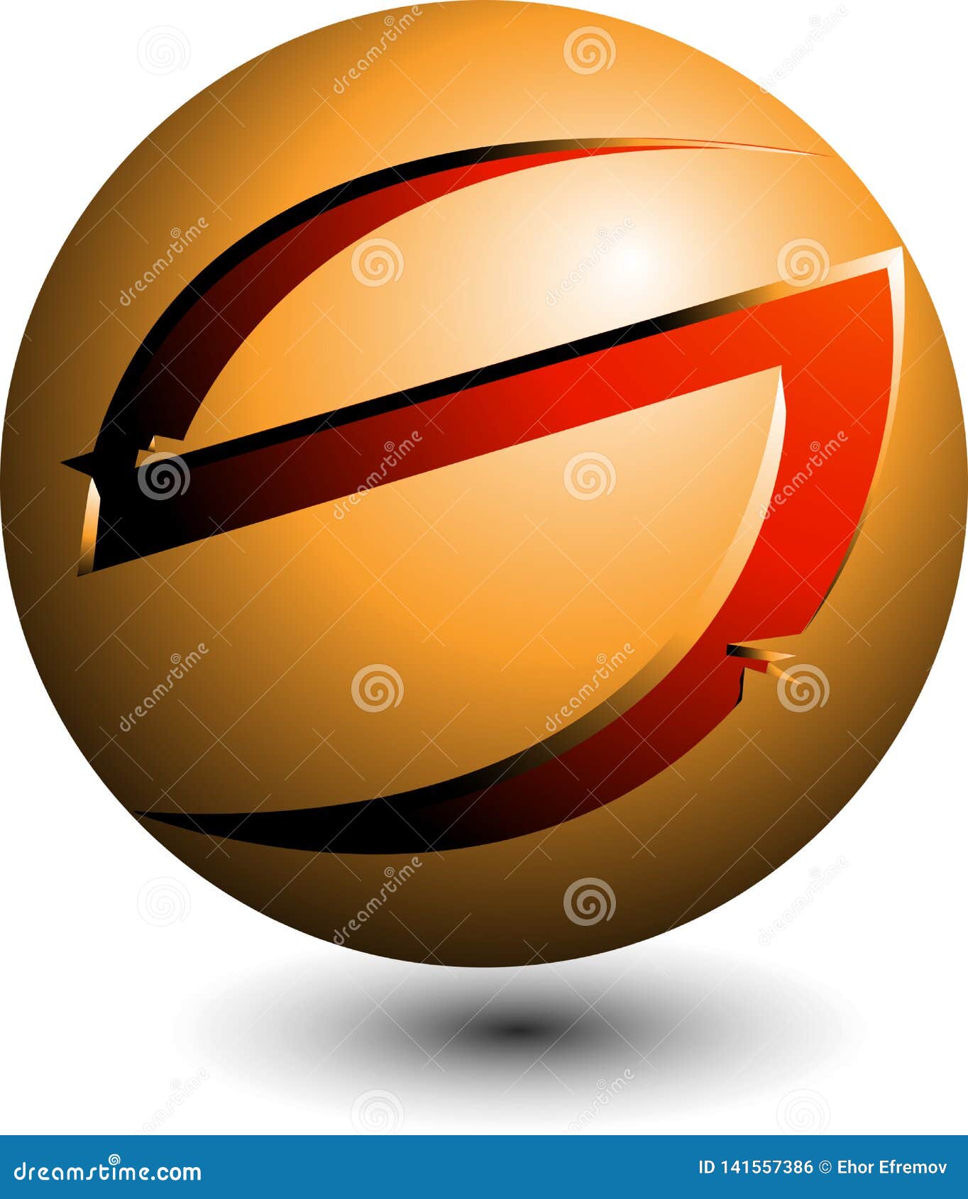 Ball with the letter S . stock vector. Illustration of color - 141557386