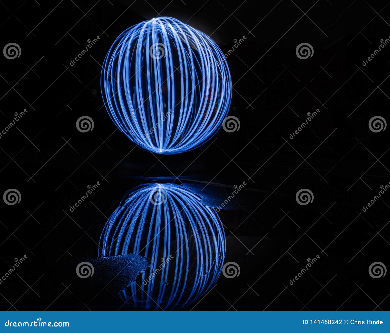 Ball of light 2 stock photo. Image of abstract, reflection - 141458242