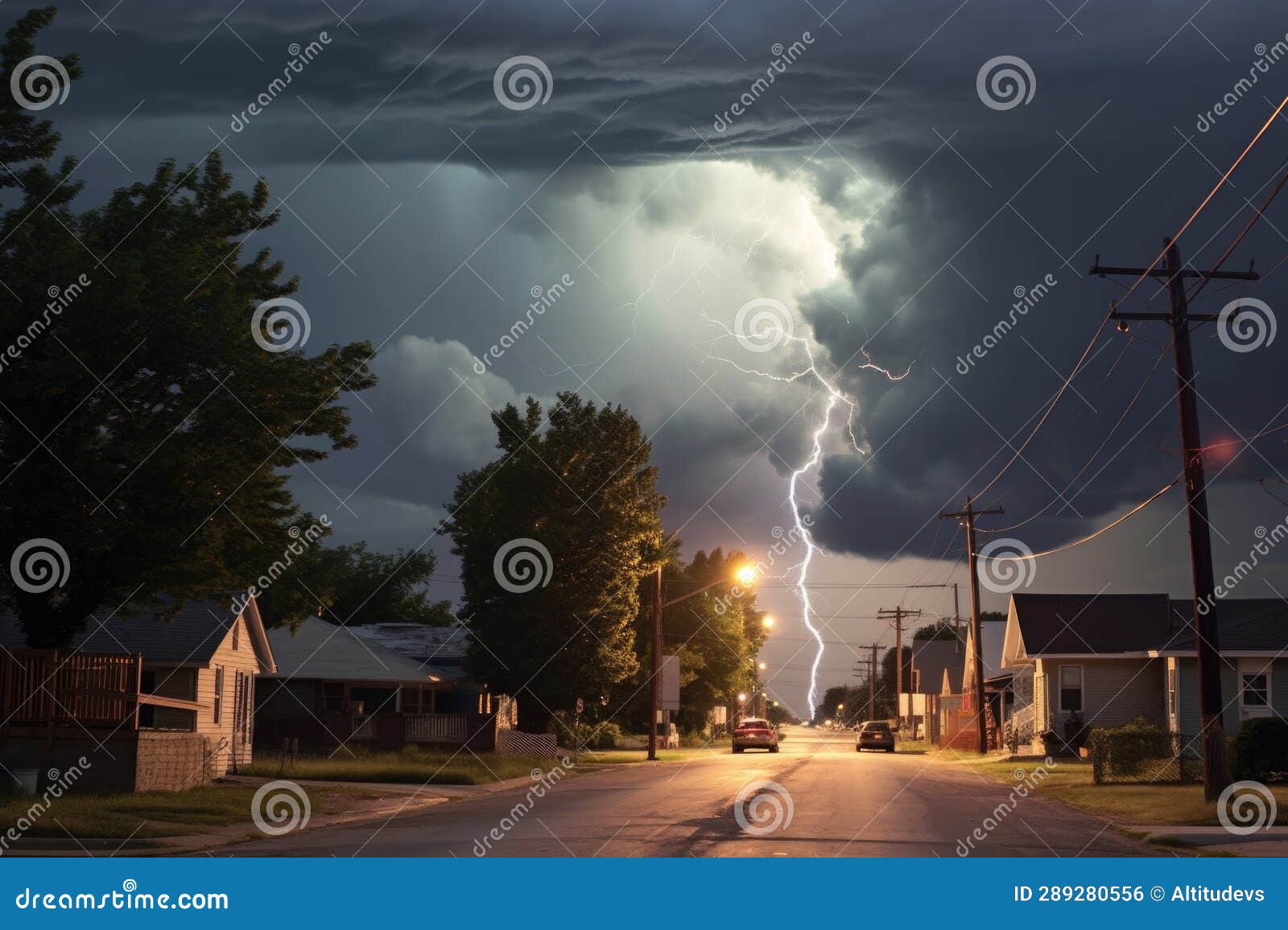 Ball Lightning in the Eye of a Tornado Stock Photo - Image of ...