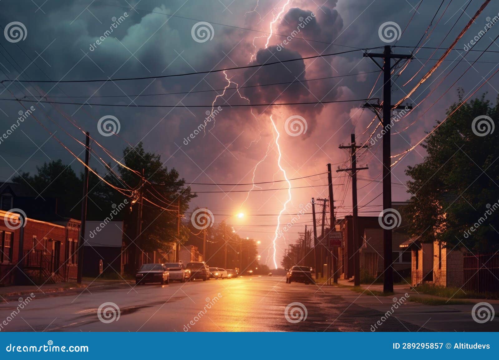 Ball Lightning Formation during a Lightning Storm Stock Image - Image ...
