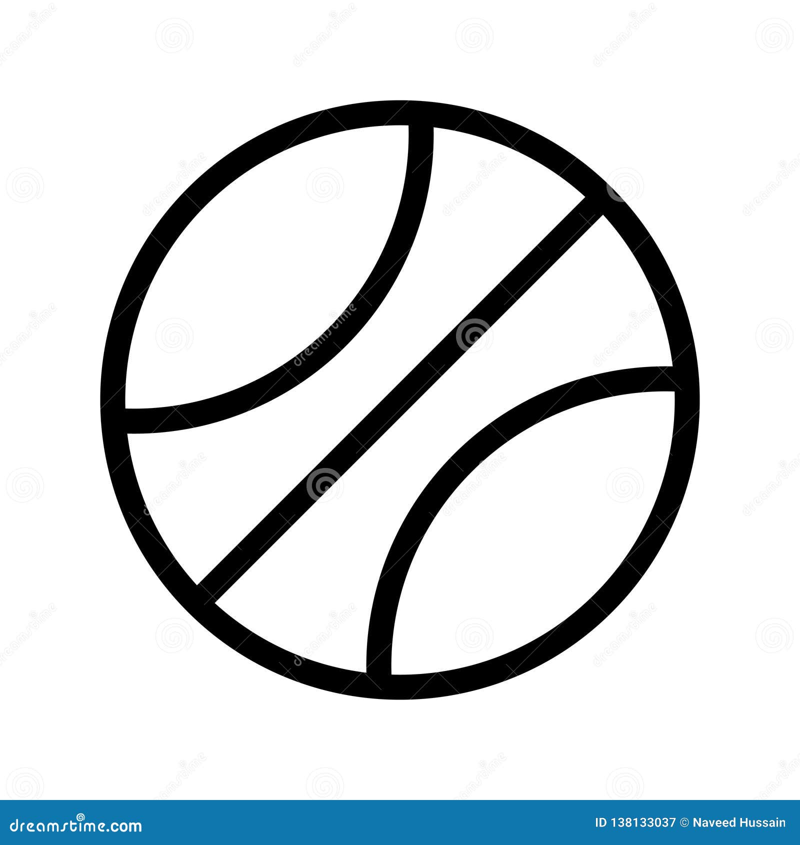 Ball line vector icon stock vector. Illustration of football - 138133037