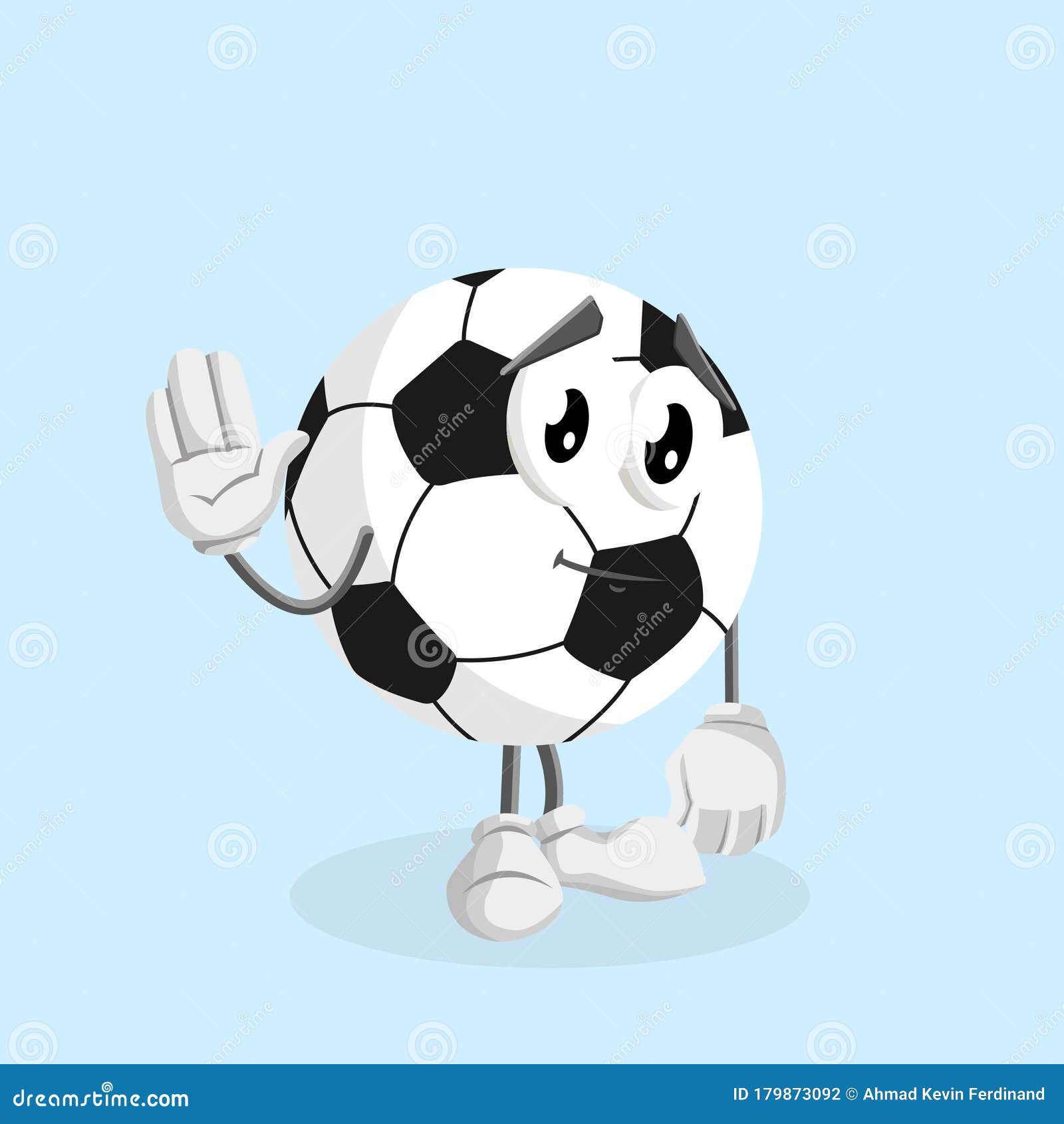 FootBall Mascot Goodbye Pose Stock Vector - Illustration of isolated ...
