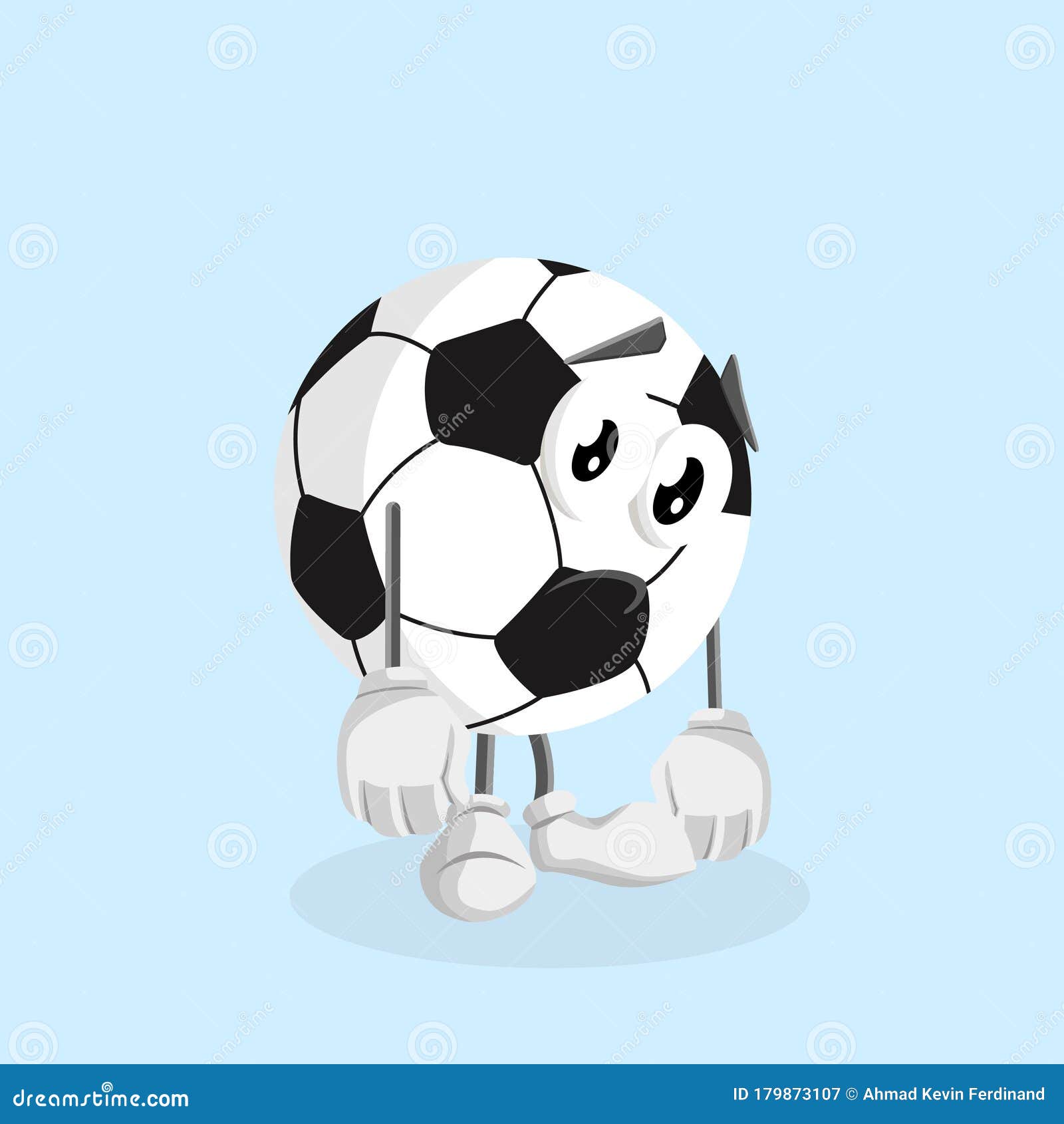 FootBall Mascot with Sad Pose Stock Vector - Illustration of football ...